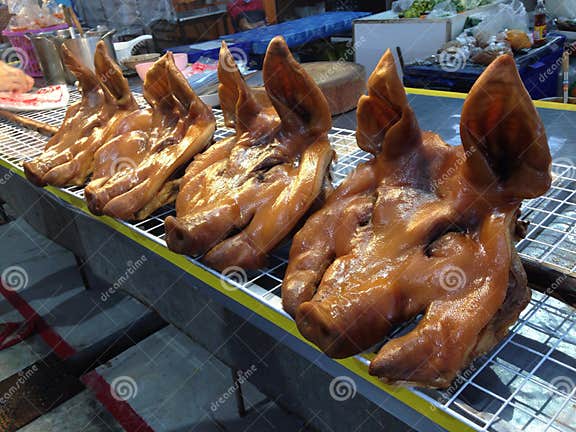 Stewed pork head stock image. Image of pork, food, market - 42681081