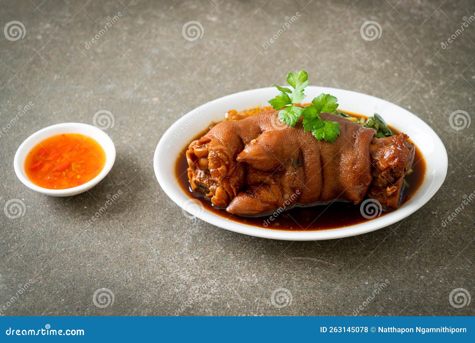 Stewed Pork Knuckle or Stewed Pork Leg Stock Photo - Image of cuisine ...