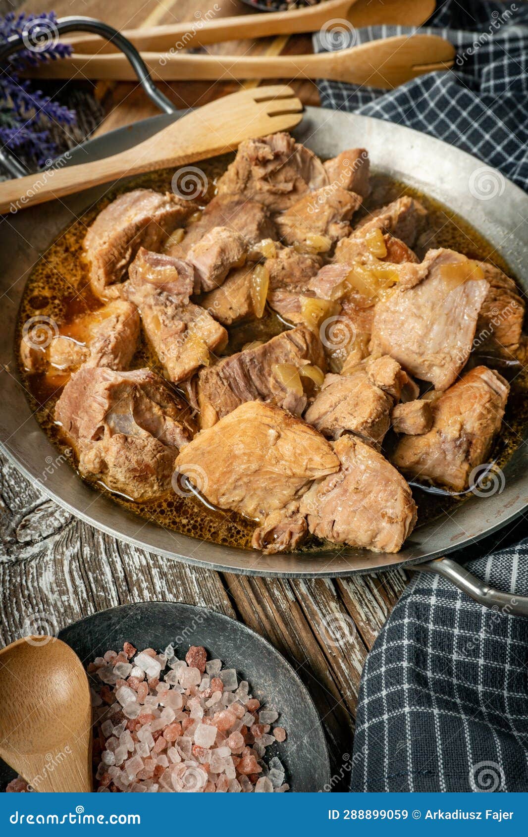 Stewed pork shoulder stock image. Image of pork, eating - 288899059