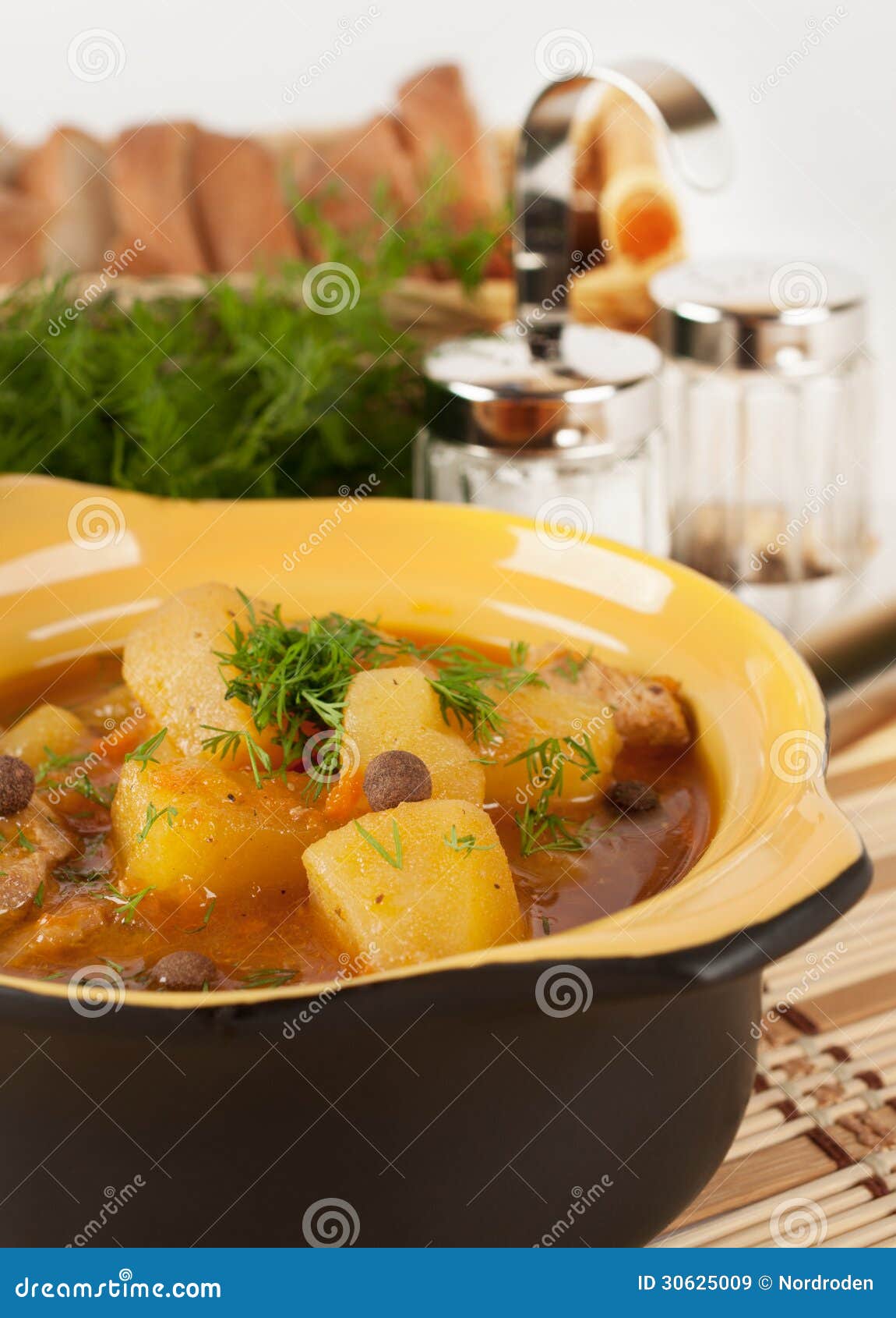 Stewed Potatoes in a Ceramic Pot. Stock Image - Image of gourmet, food ...