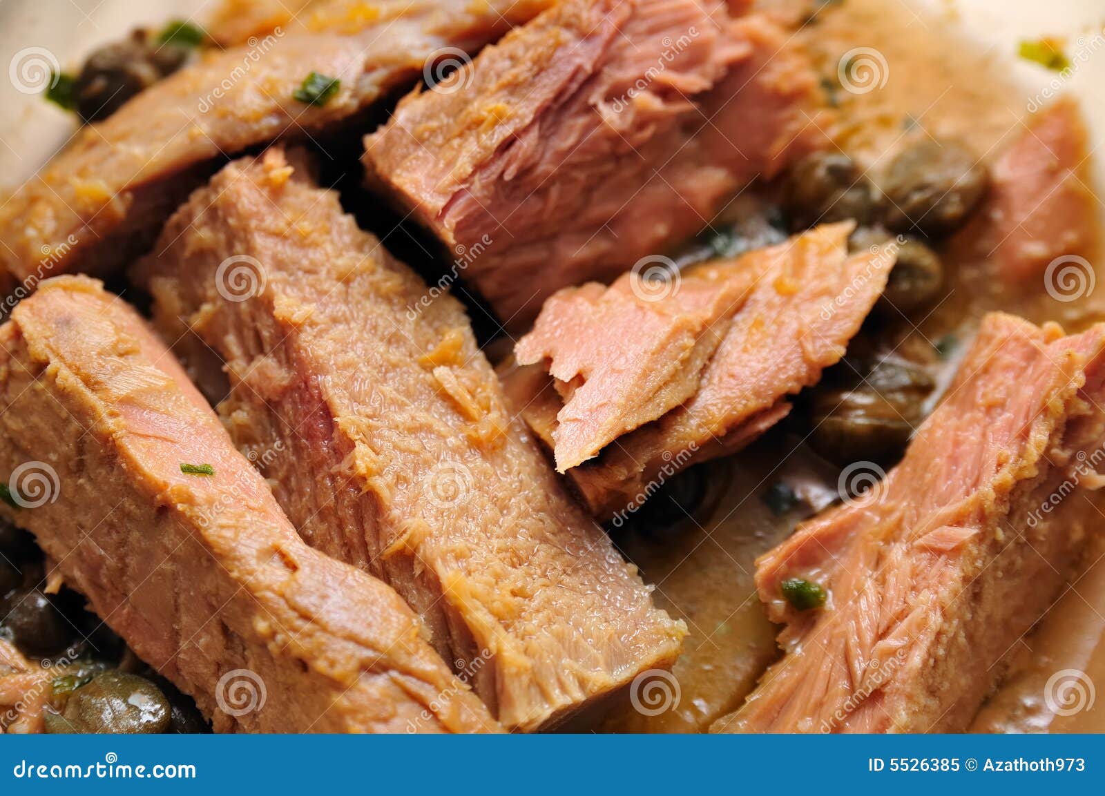 Stewed Tuna Fillets # 2 stock image. Image of kitchen - 5526385