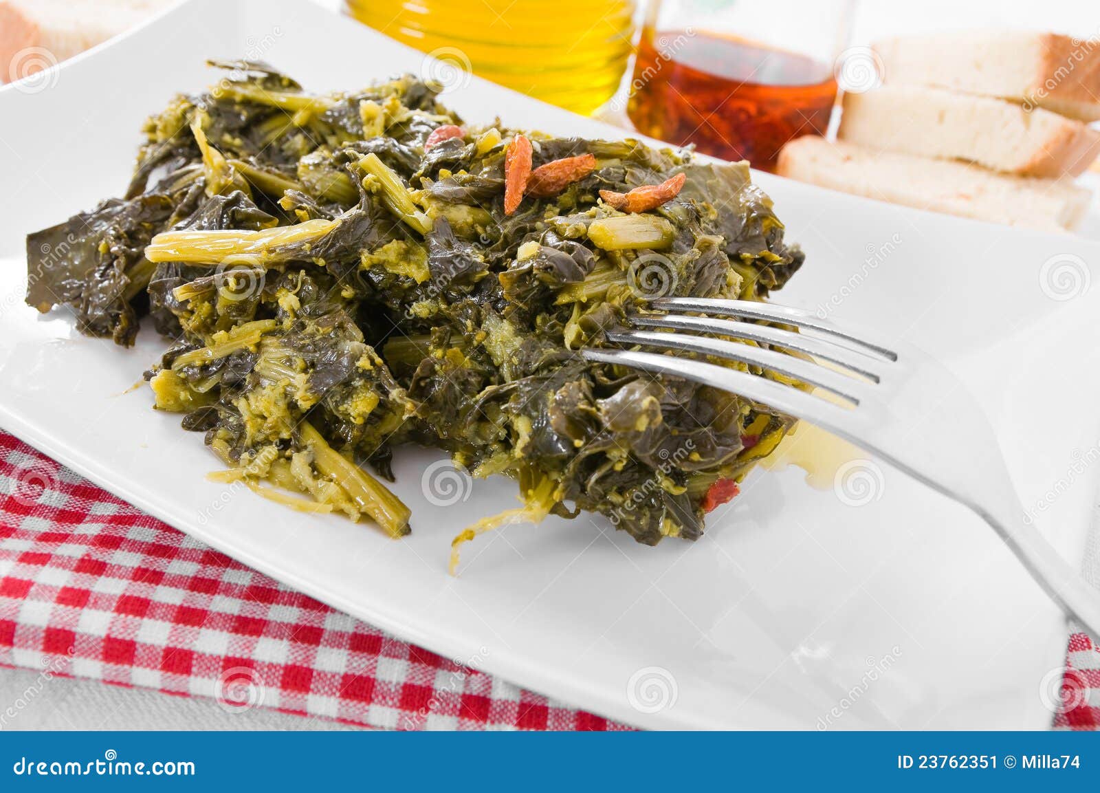 Stewed turnip greens. stock image. Image of italian, delicious - 23762351