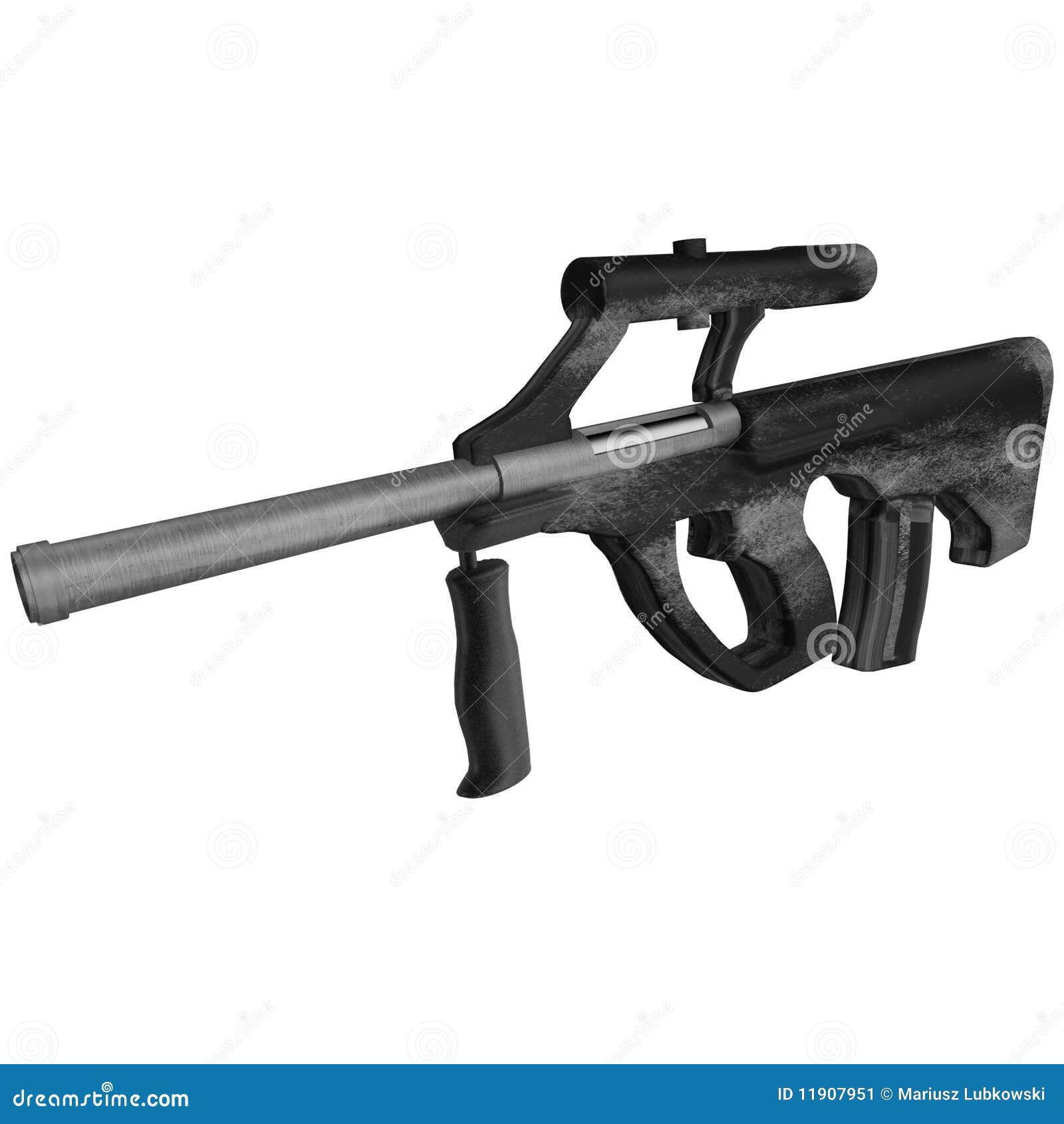 Steyr Aug stock illustration. Illustration of sight, scope - 11907951