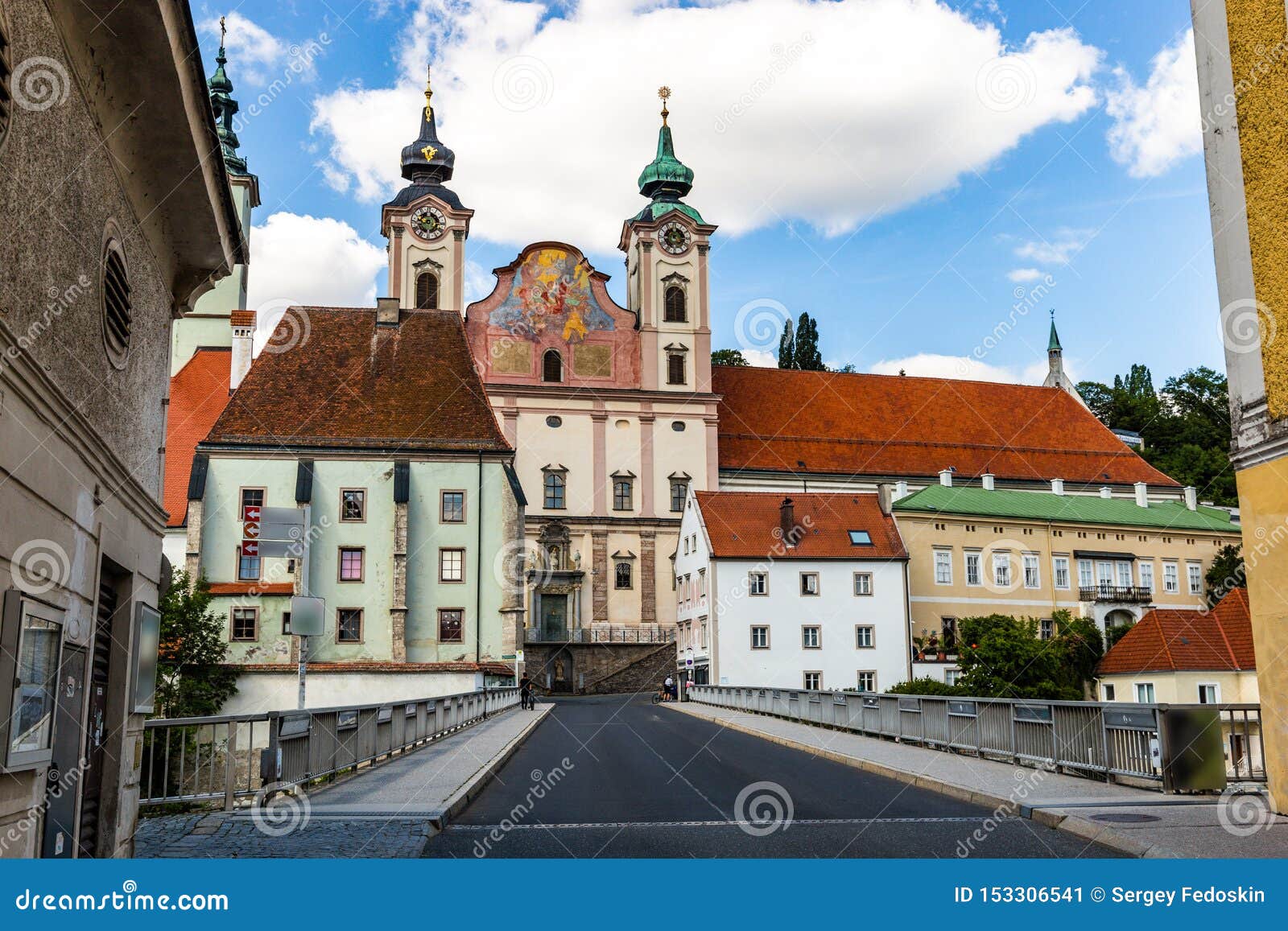 Steyr - a town in Austria stock image. Image of catholic - 153306541