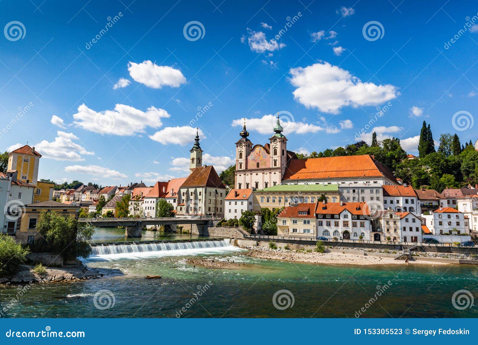 Steyr - a Town in Austria. Steyr and Enns Rivers Stock Image - Image of ...