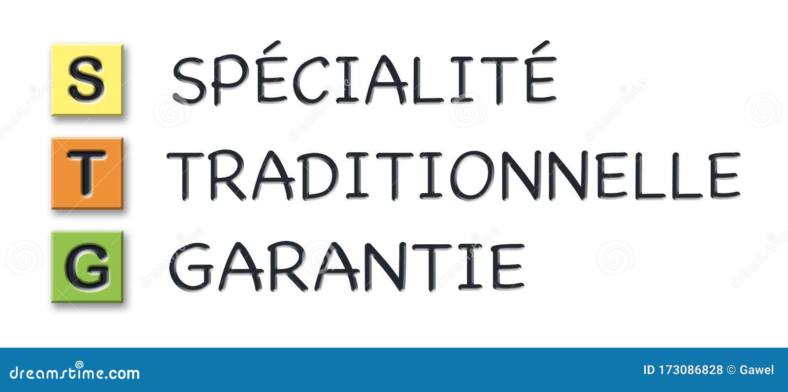 STG Initials in Colored 3d Cubes with Meaning in French Language Stock ...