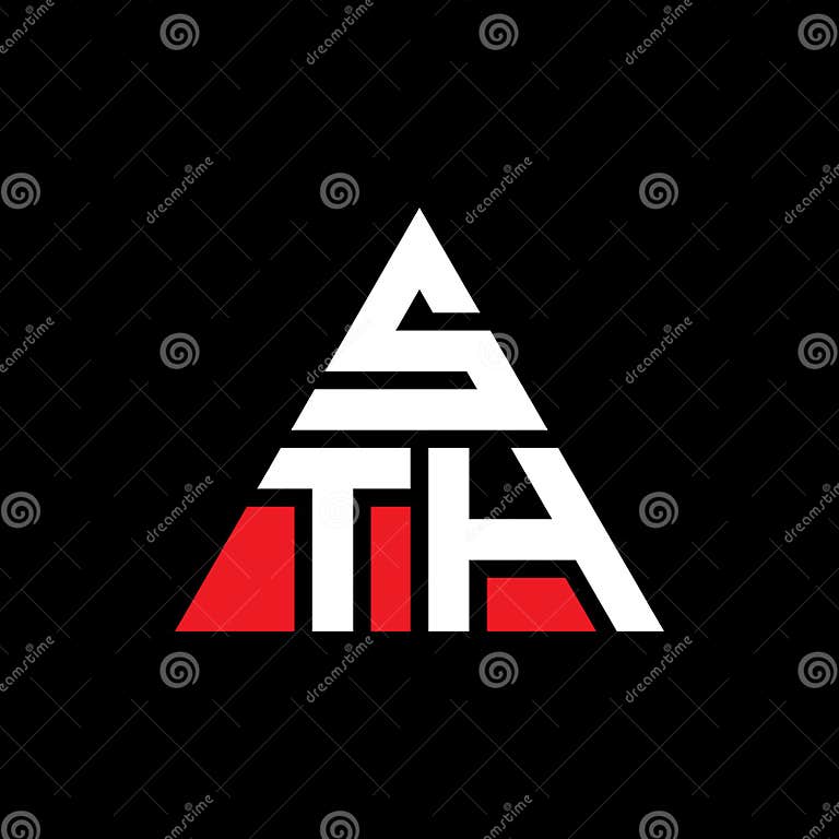 STH Triangle Letter Logo Design with Triangle Shape. STH Triangle Logo ...