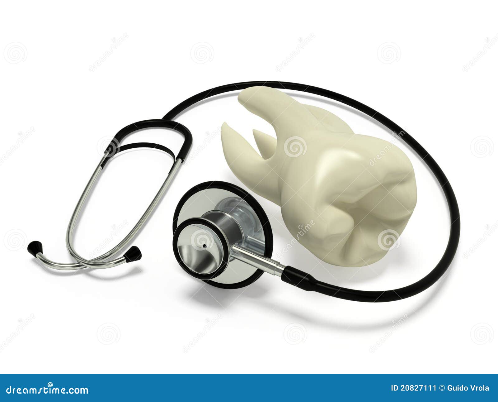 Sthetoscope and tooth stock illustration. Illustration of equipment ...