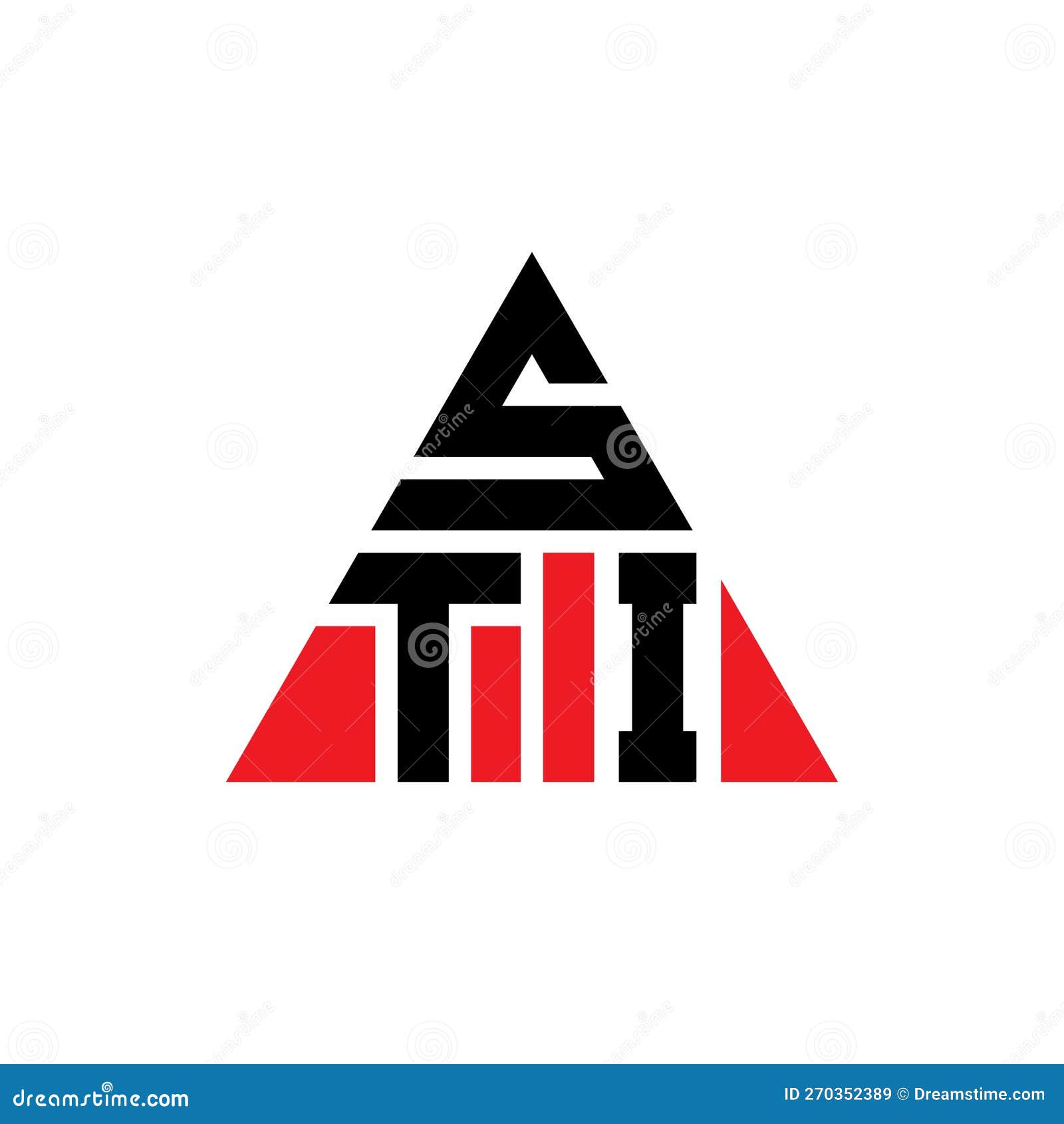 STI Triangle Letter Logo Design With Triangle Shape. STI Triangle Logo ...