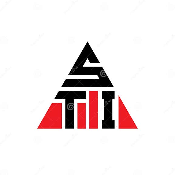 STI Triangle Letter Logo Design with Triangle Shape. STI Triangle Logo ...
