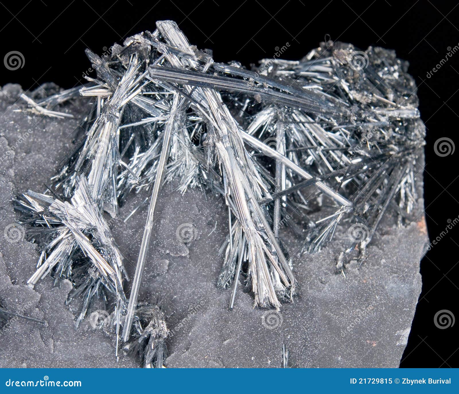 Stibnite crystals stock image. Image of geology, stibnite - 21729815