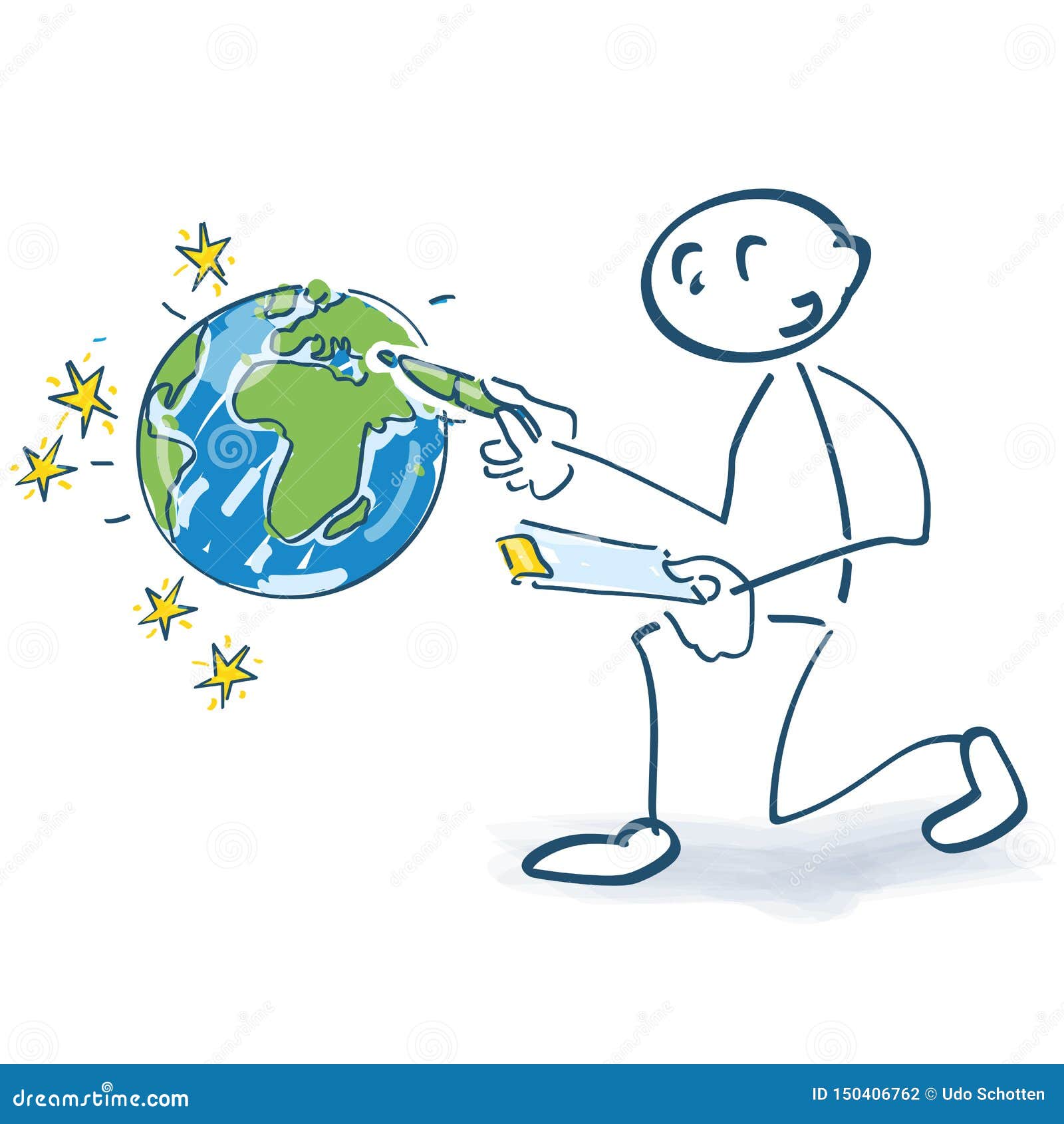 Stick Figure with a Clipboard Checks a Checklist and Makes Ticks To the ...