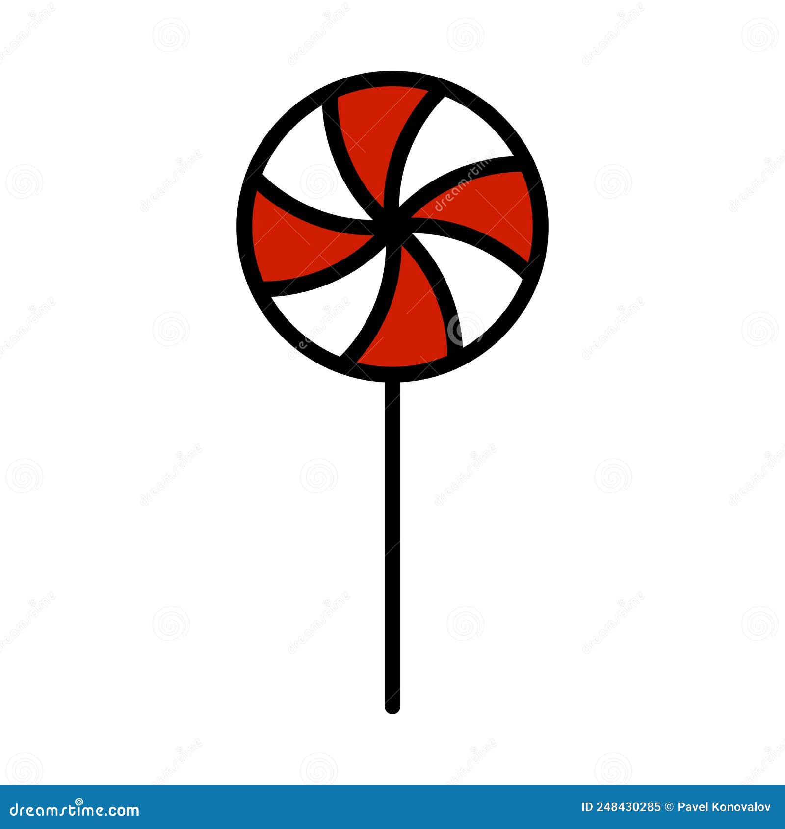 Stick Candy Icon stock vector. Illustration of outline - 248430285