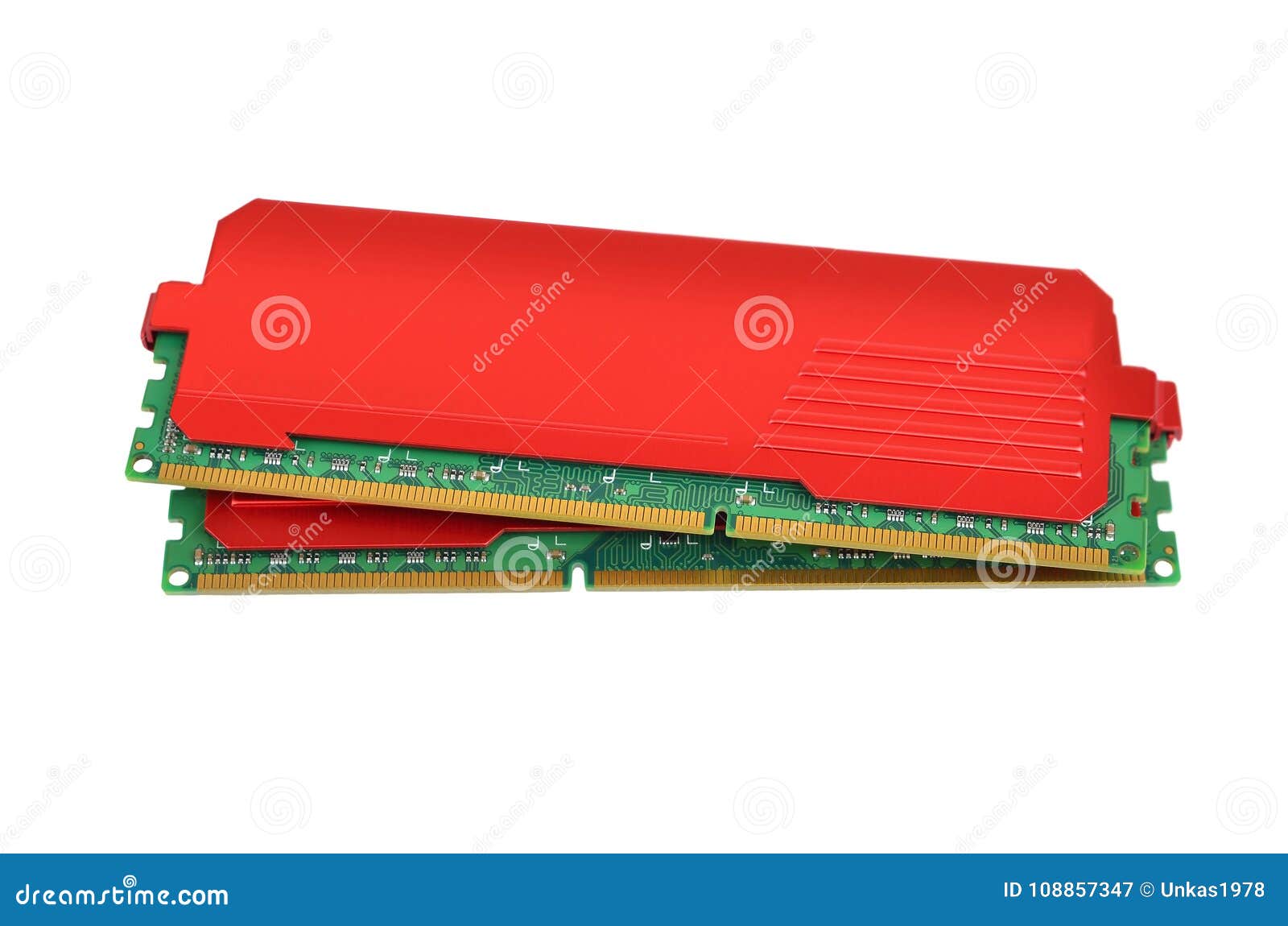 Ram memory with heatsink stock image. Image of hardware - 108857347