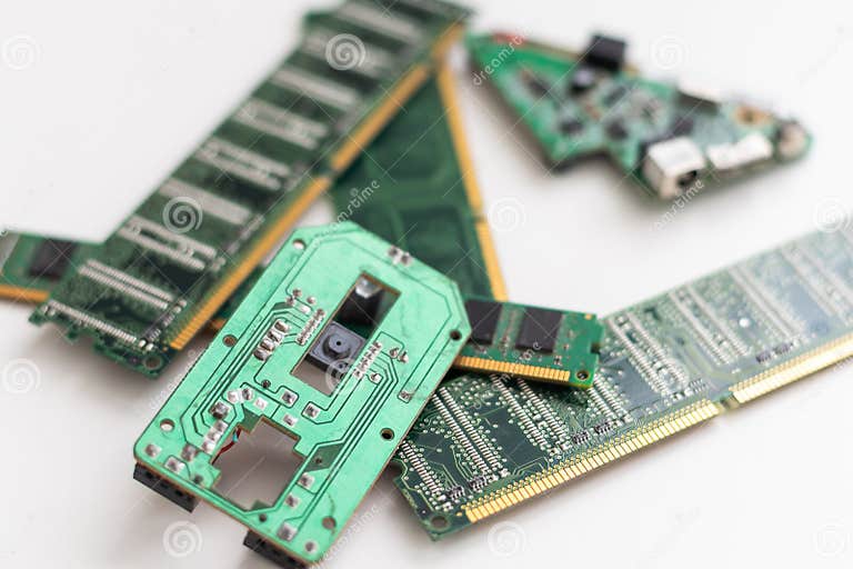 Stick of Computer Random Access Memory (RAM) on White Background Stock Image - Image of board ...