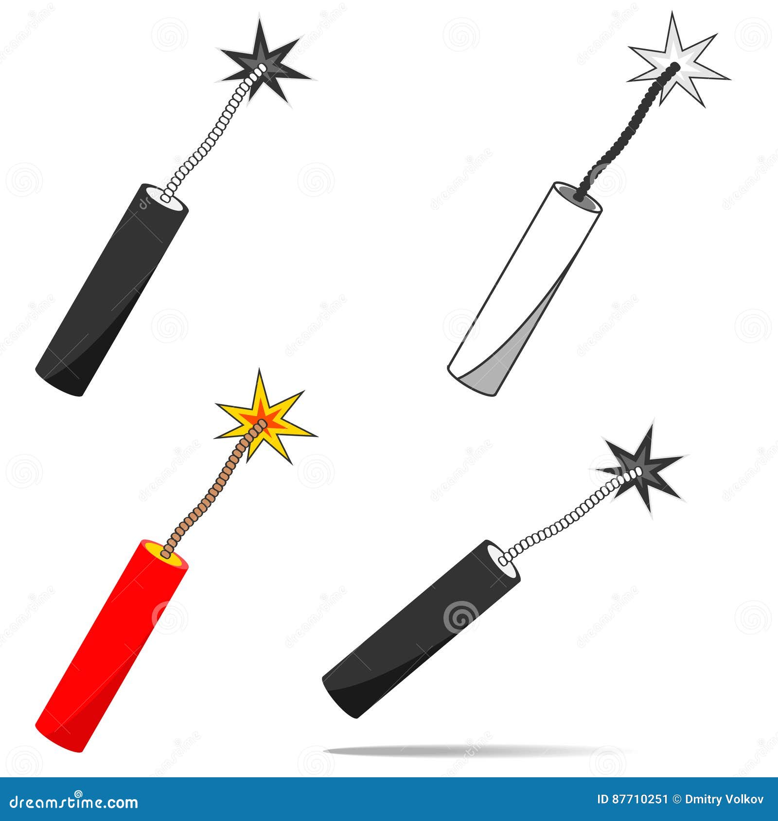 Stick of dynamite stock illustration. Illustration of danger - 87710251