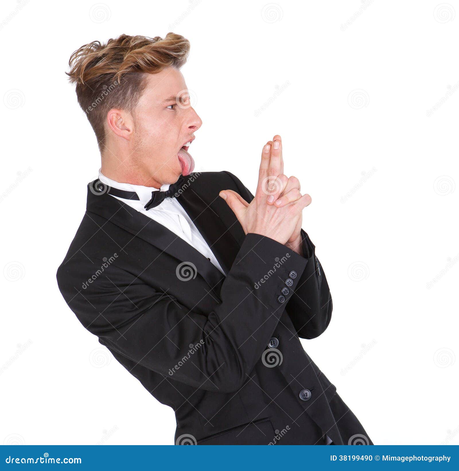 Stick em up stock photo. Image of male, single, friendly - 38199490