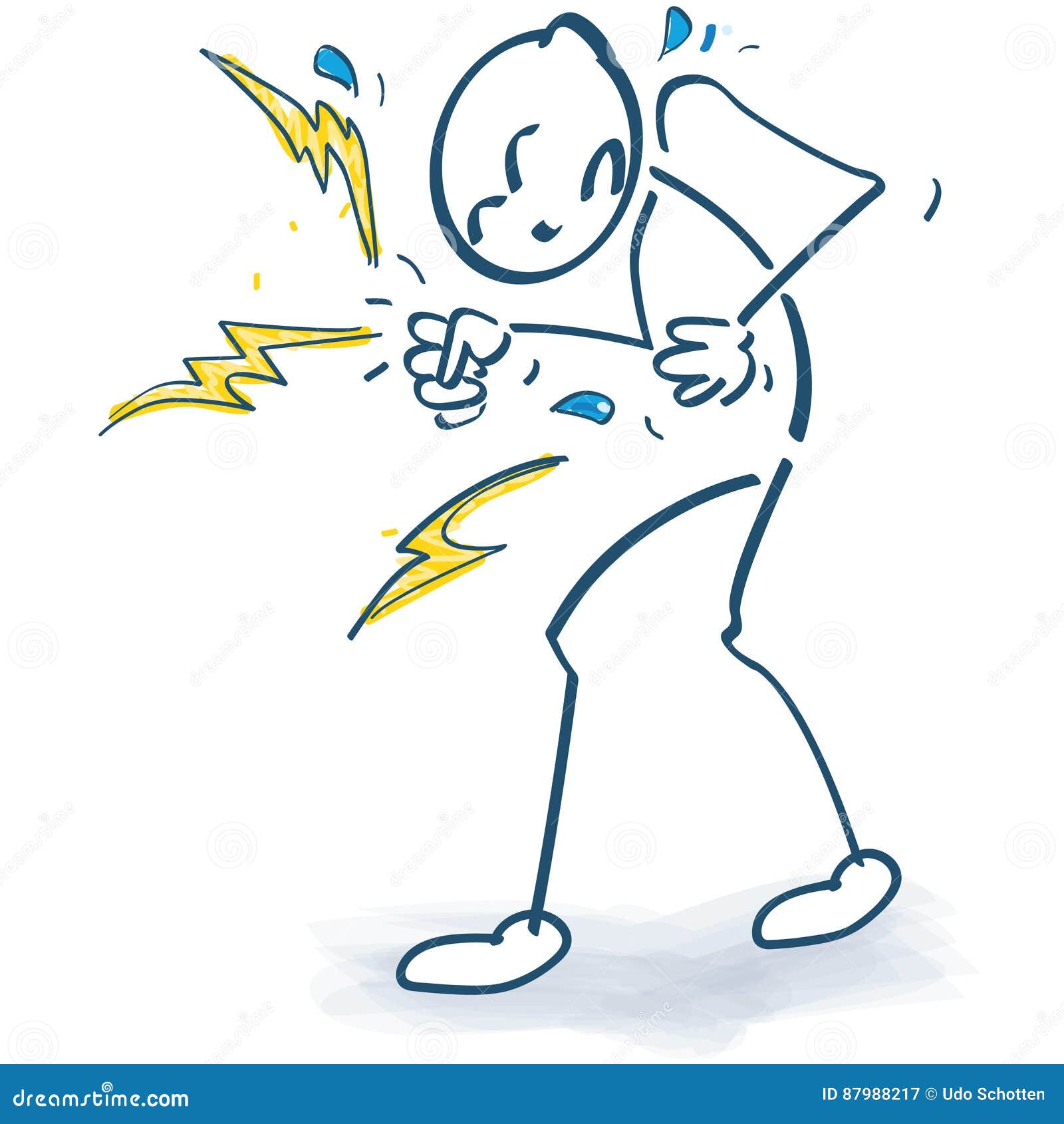 Stick Figure with Anger and Great Annoyance Stock Vector - Illustration ...