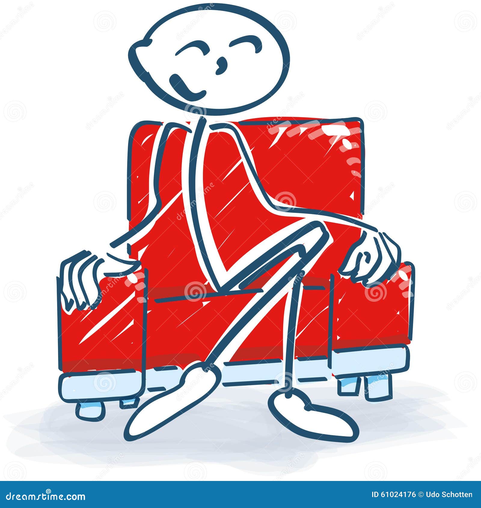 Stick Figure with in a Armchair Stock Vector - Illustration of business ...