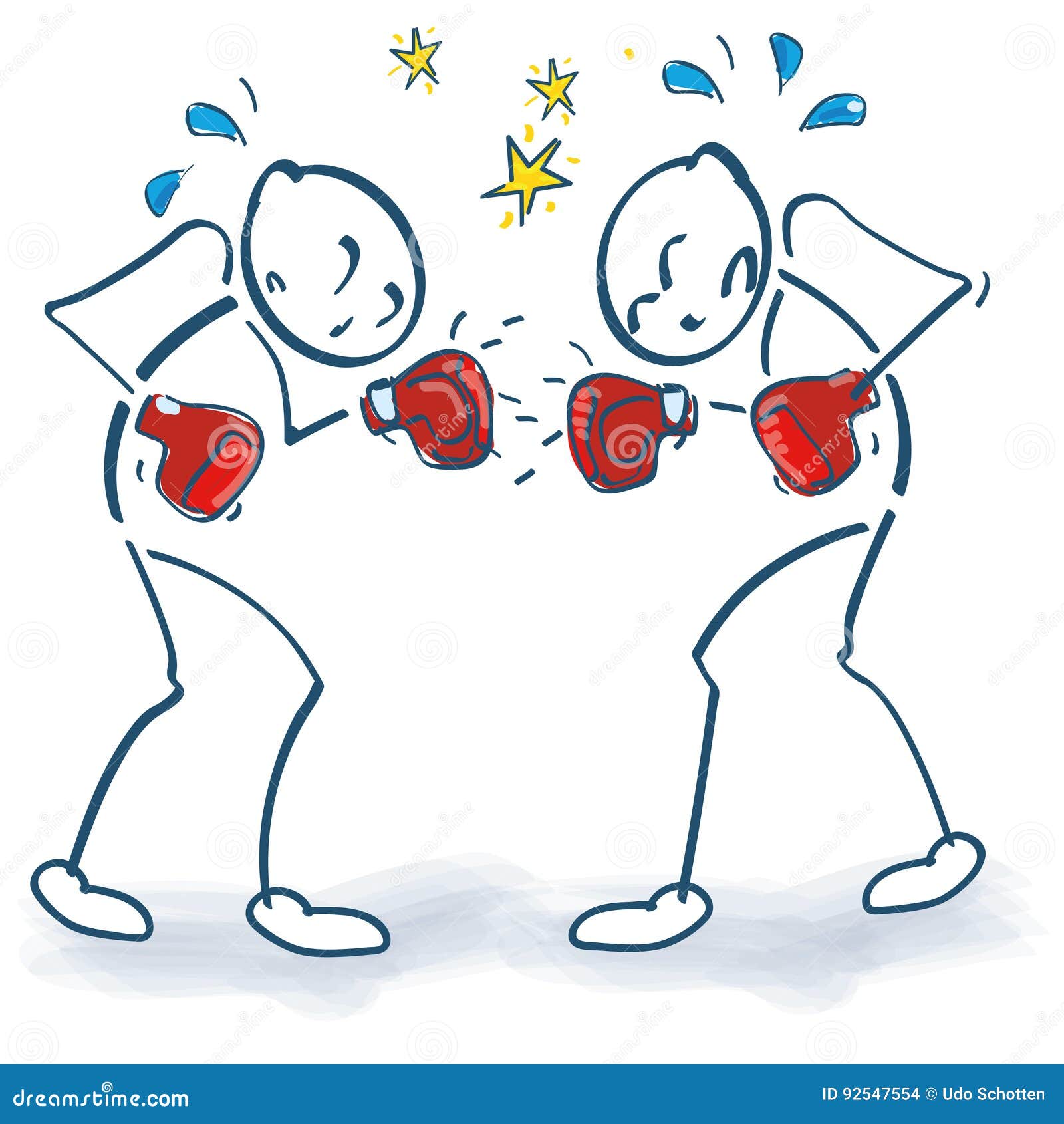 Stick Figure As Boxer and Boxing Stock Vector - Illustration of ...
