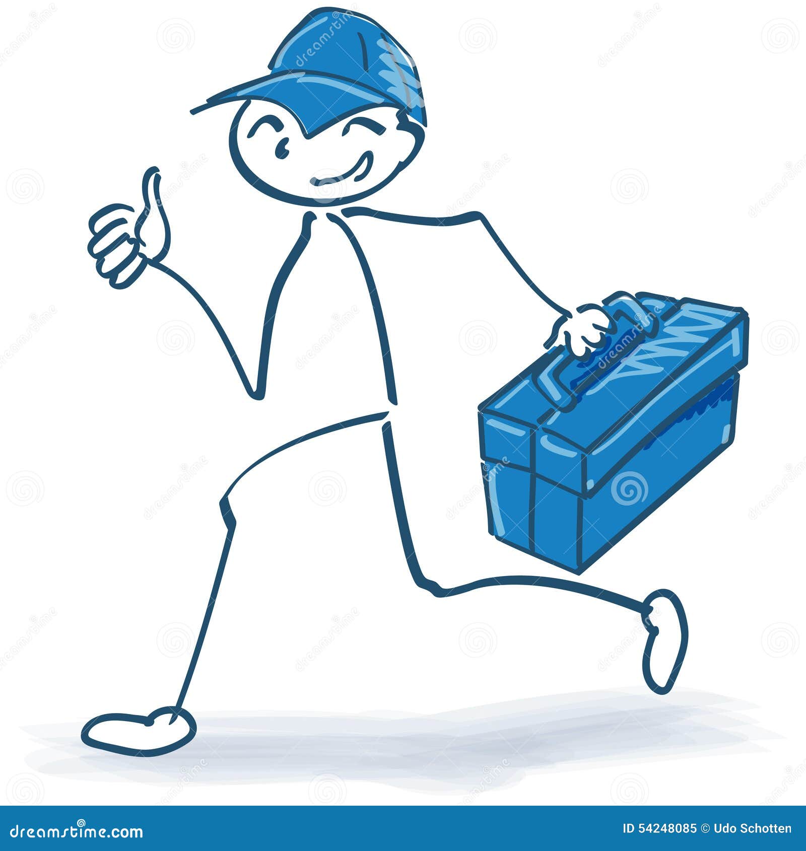 Stick Figure As a Craftsman Stock Vector - Illustration of personality ...