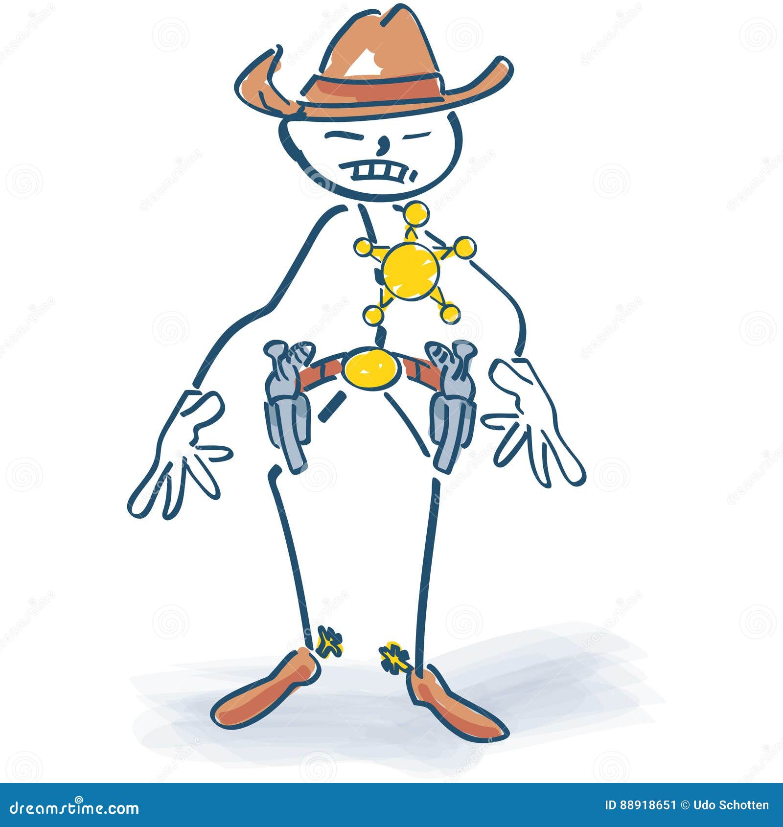 Stick Figure As Sheriff Stock Illustrations – 2 Stick Figure As Sheriff ...