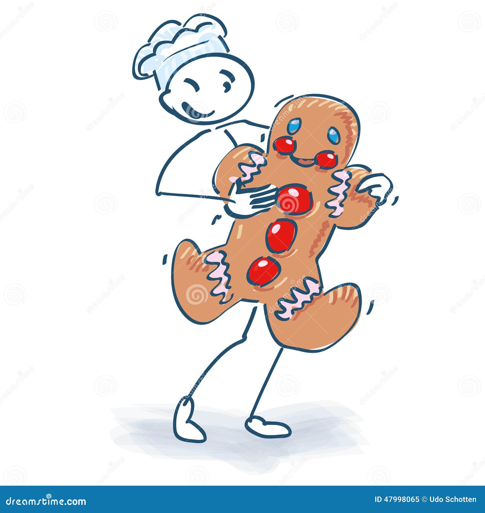 Stick Figure and Christmas Bakery Stock Vector - Illustration of ...