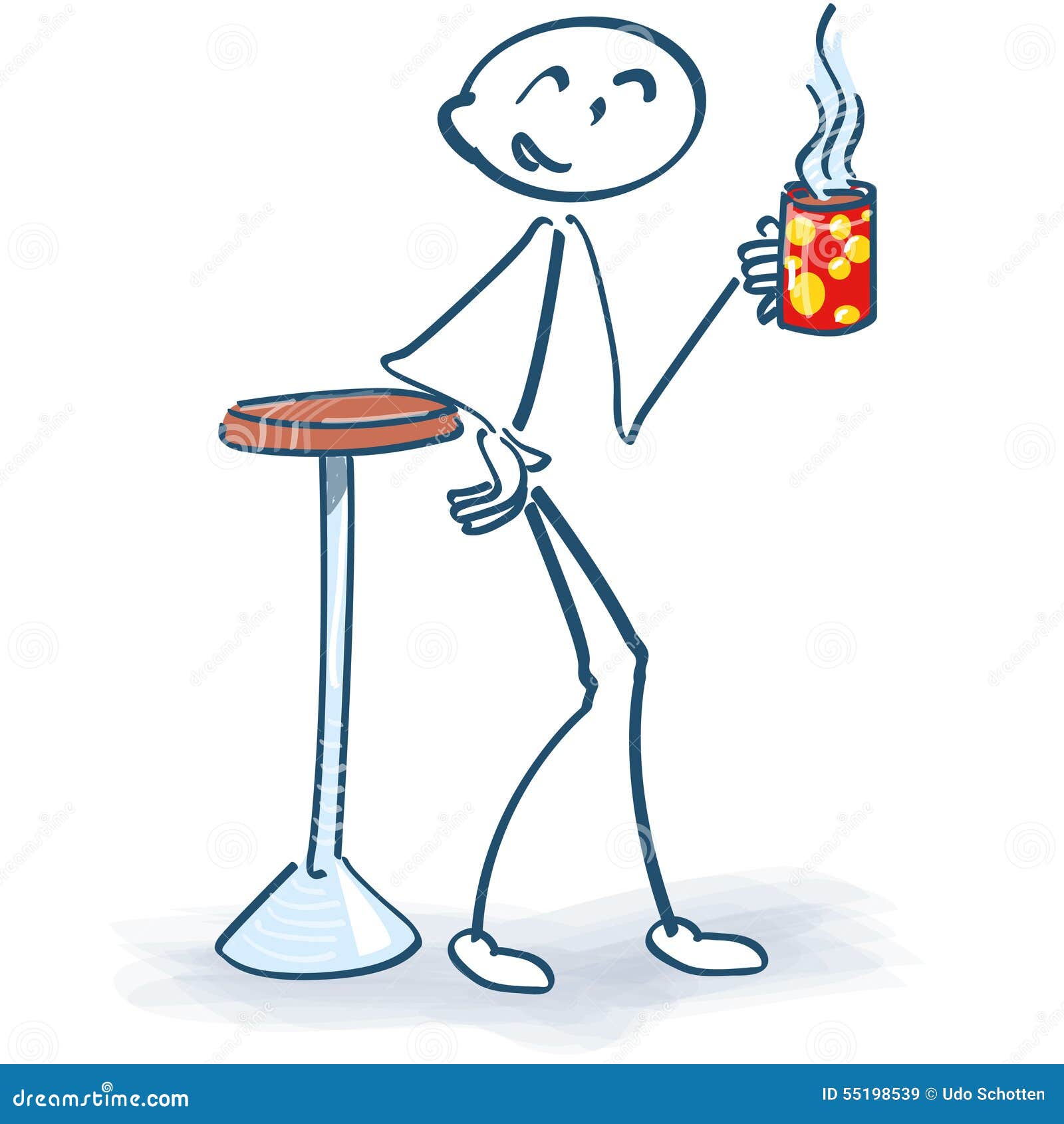 Stick Figure At The Coffee Break Cartoon Vector | CartoonDealer.com ...