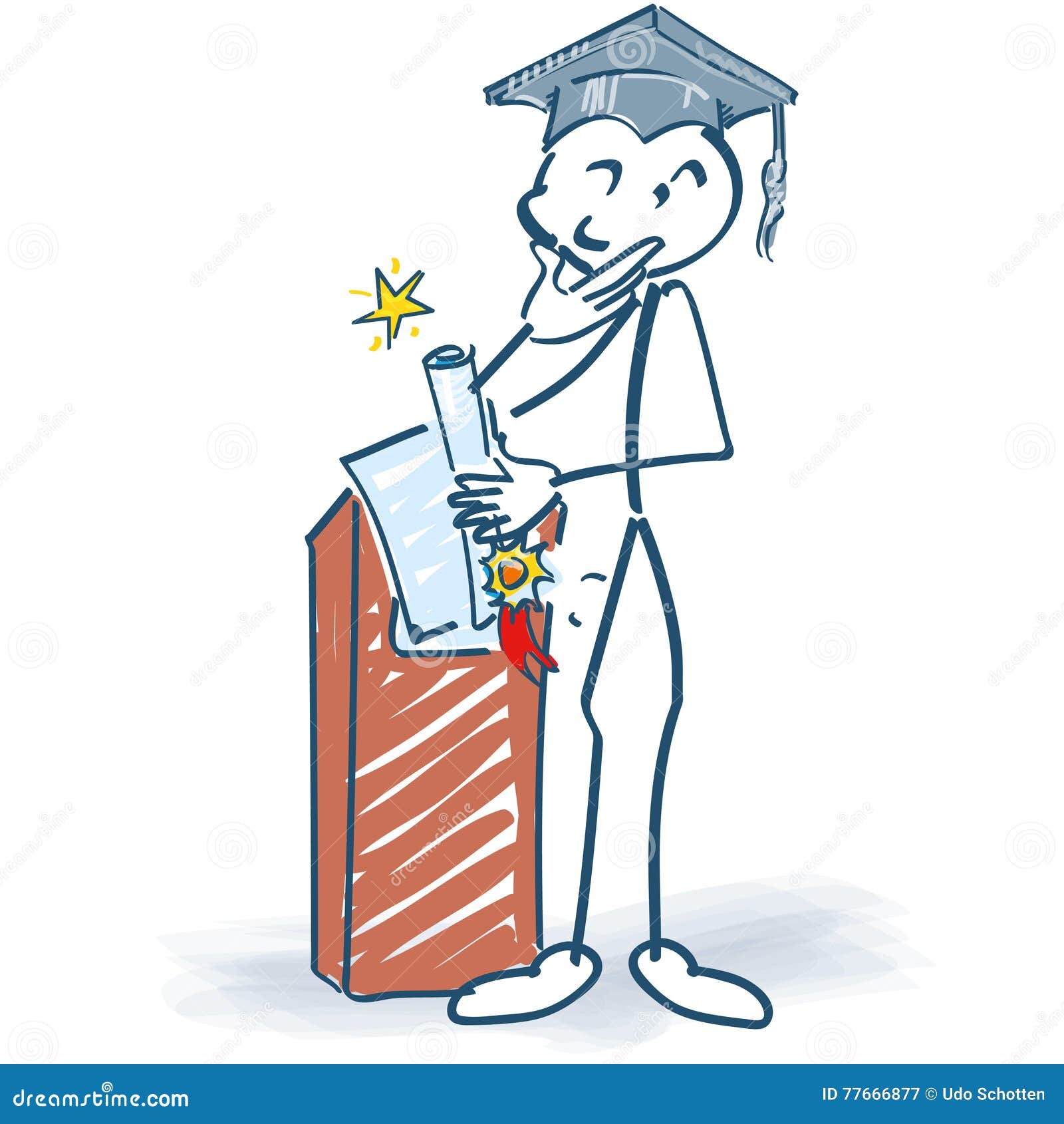 Stick Figure With Completion At The Lectern Cartoon Vector ...