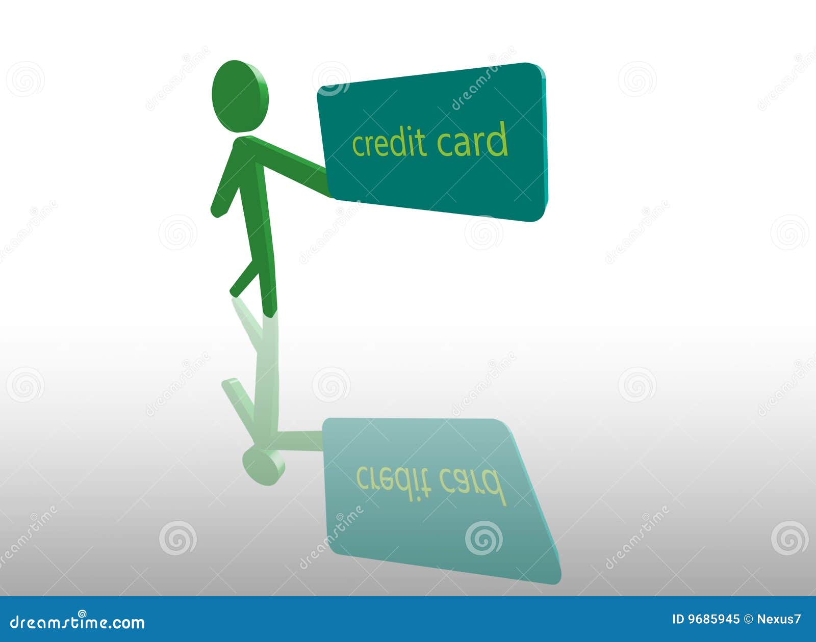 Stick Figure and Credit Card Stock Illustration - Illustration of ...