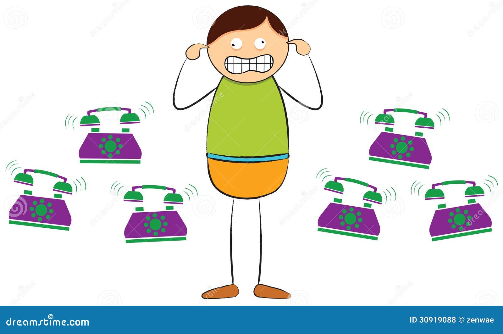 Stick Figure - Disturbing Calls Stock Vector - Illustration of angry ...