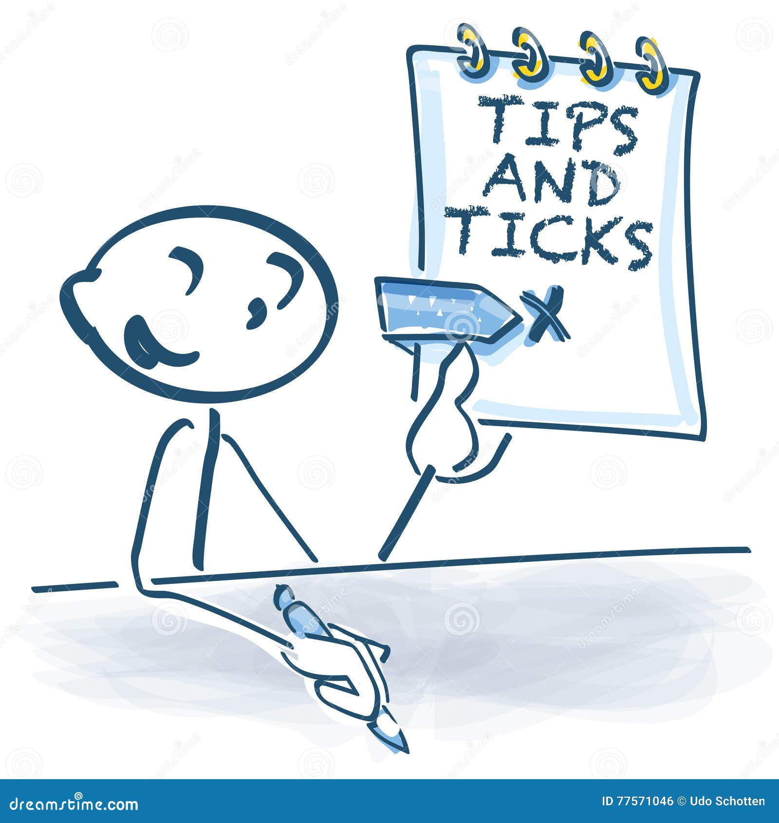 Stick Figure With English Tips And Tricks Vector Illustration ...