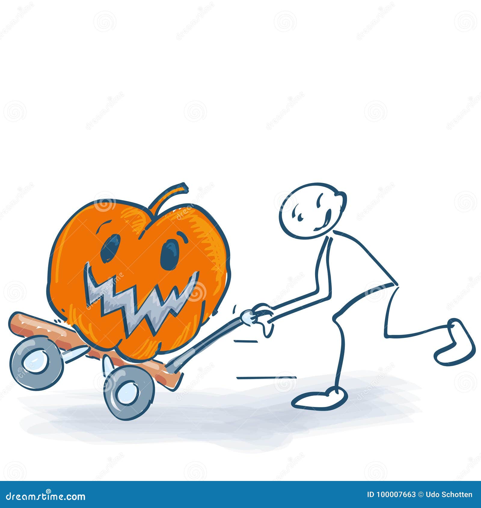 Stick Figure Big Pumpkin Stock Illustrations – 10 Stick Figure Big ...