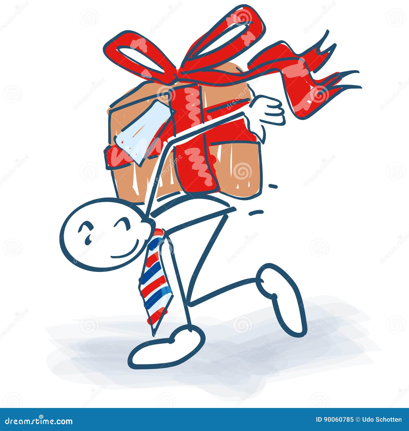 Stick Figure with a Heavy Package Stock Vector - Illustration of goals ...