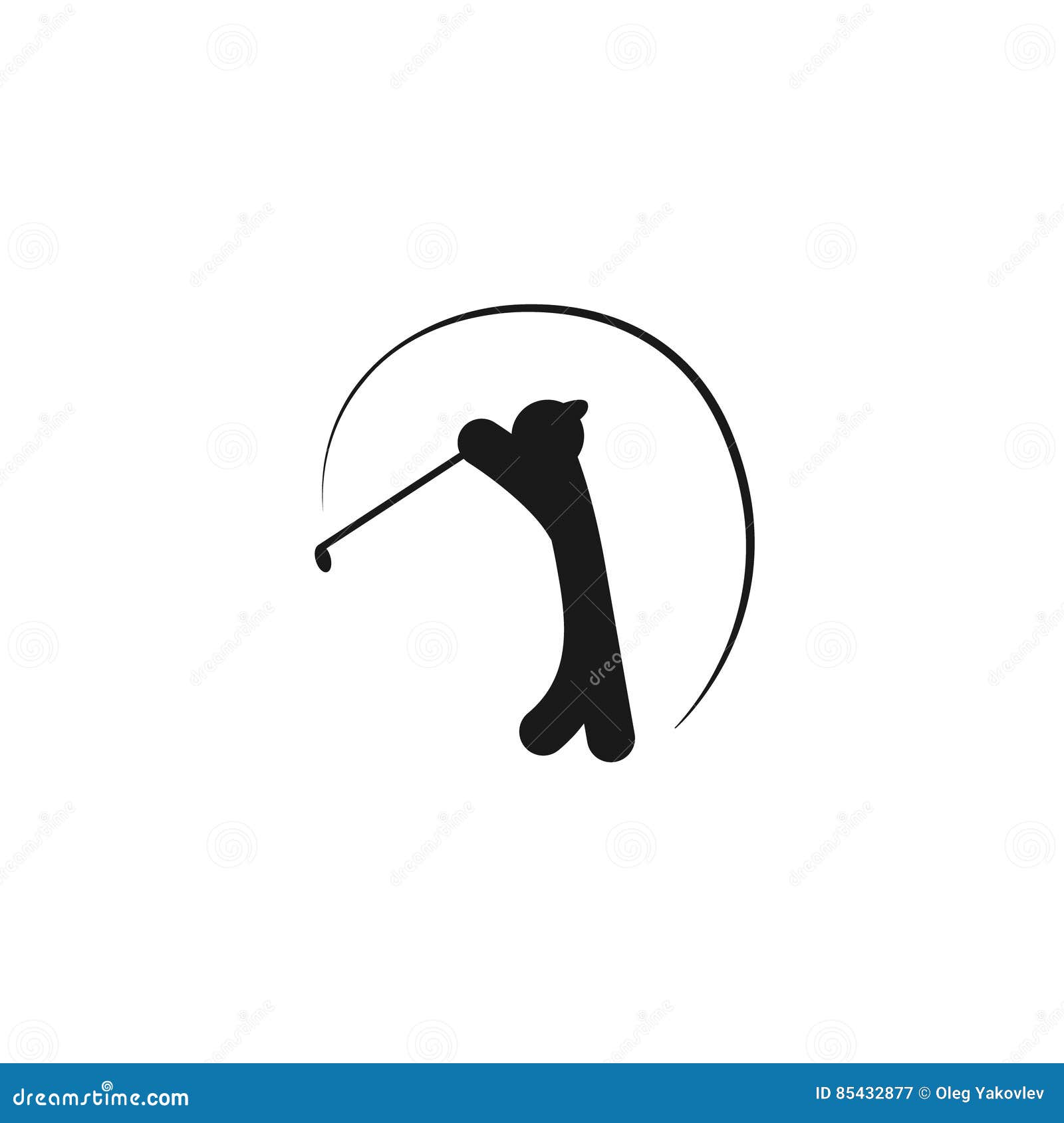 Stick Figure stock vector. Illustration of golf, figure - 85432877