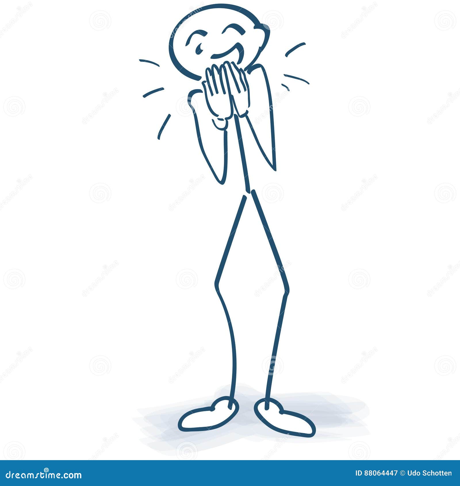 Stick figure with a laugh stock vector. Illustration of figures - 88064447