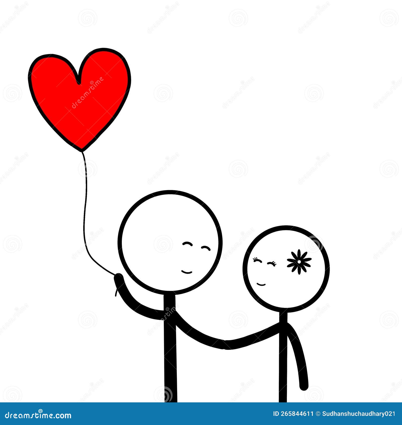 Stick Figure Love Stock Illustration Illustration Of Number 265844611
