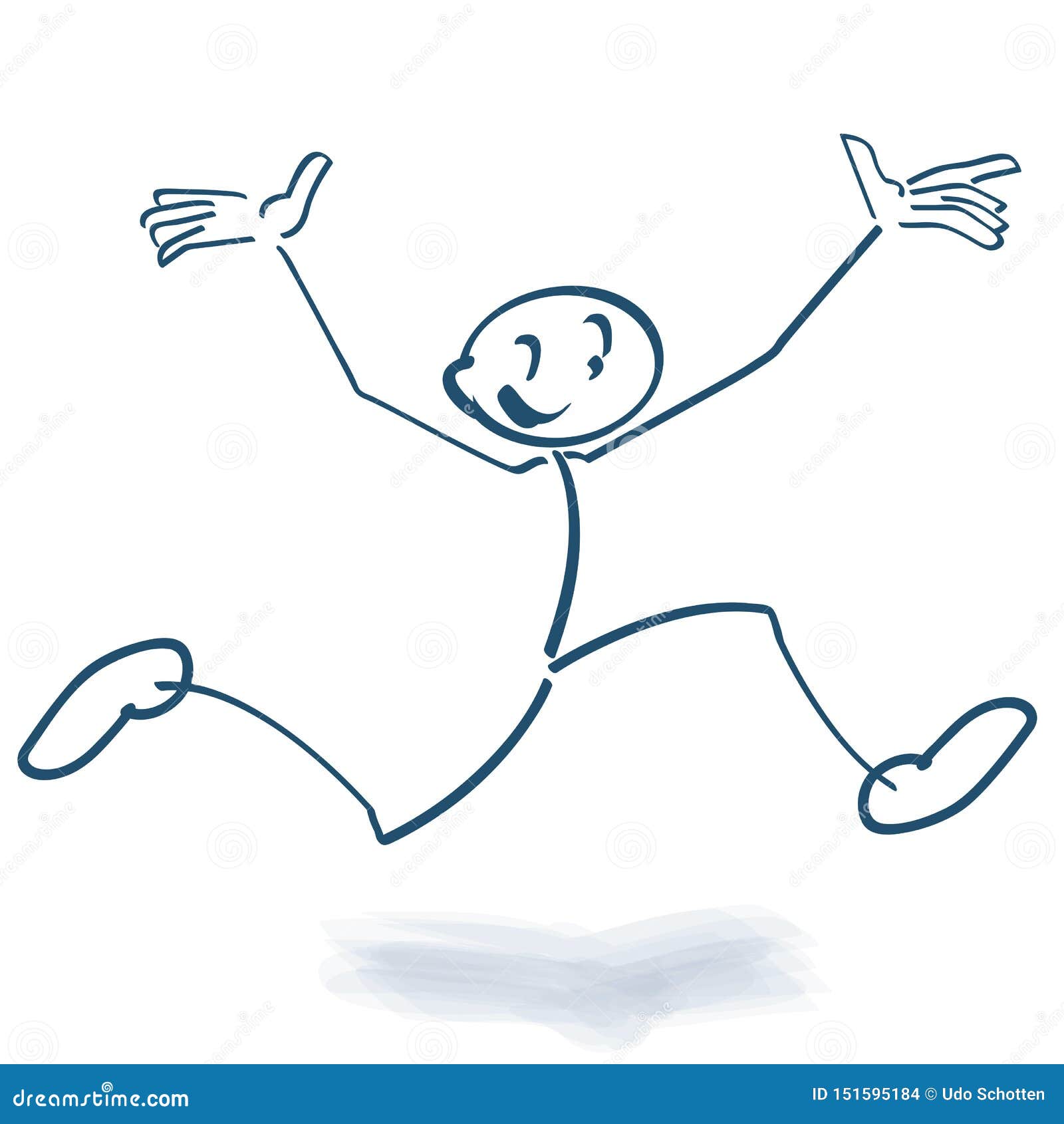 Stick Figure Makes An Air Jump Vector Illustration | CartoonDealer.com ...