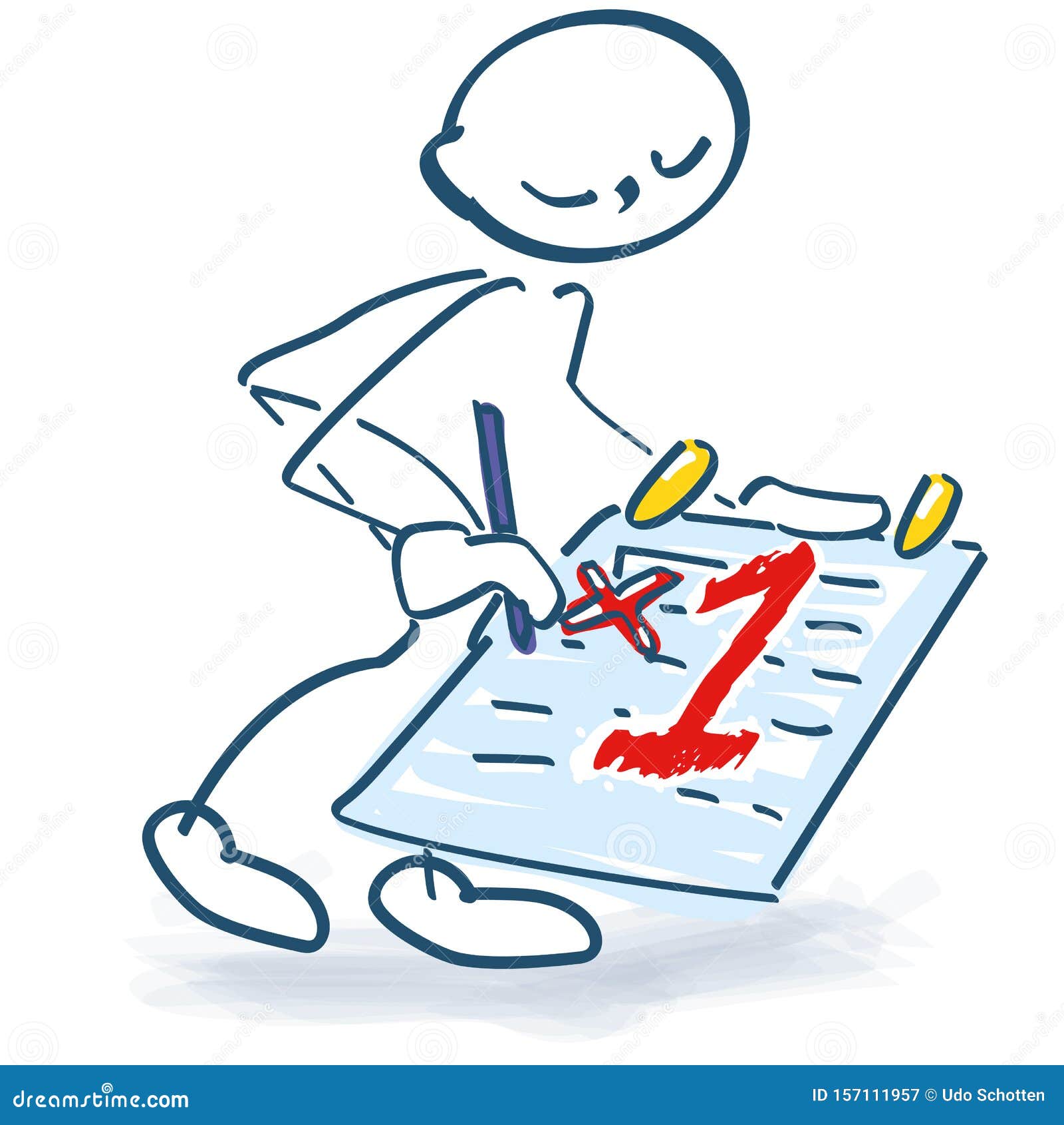 Stick Figure Makes an Appointment with the First Date in the Diary ...