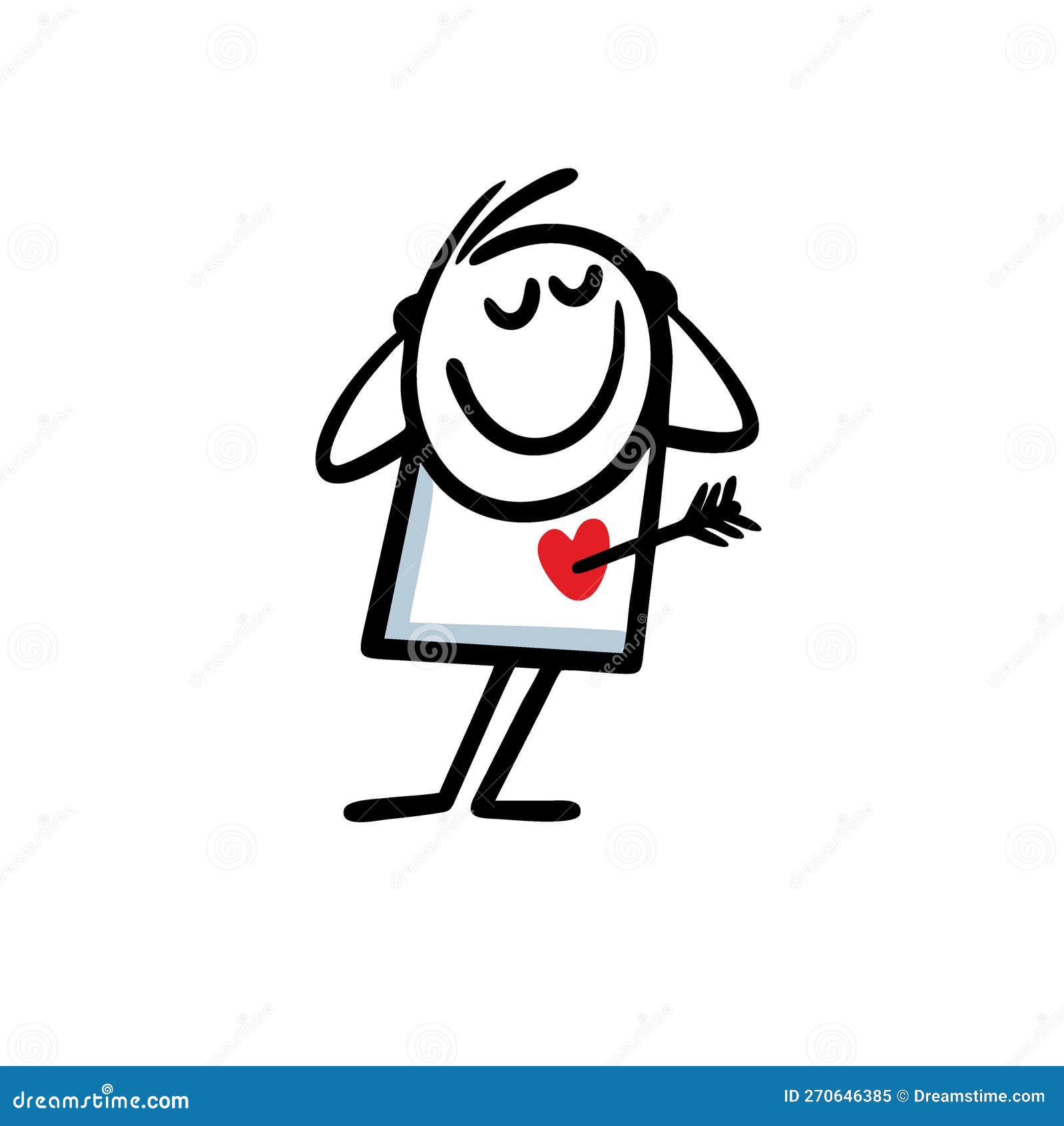 Stick Figure Man in Love with Cupid Arrow in His Pierced Heart Has ... Stick Figure Man in Love with Cupid Arrow in His Pierced Heart Has ...