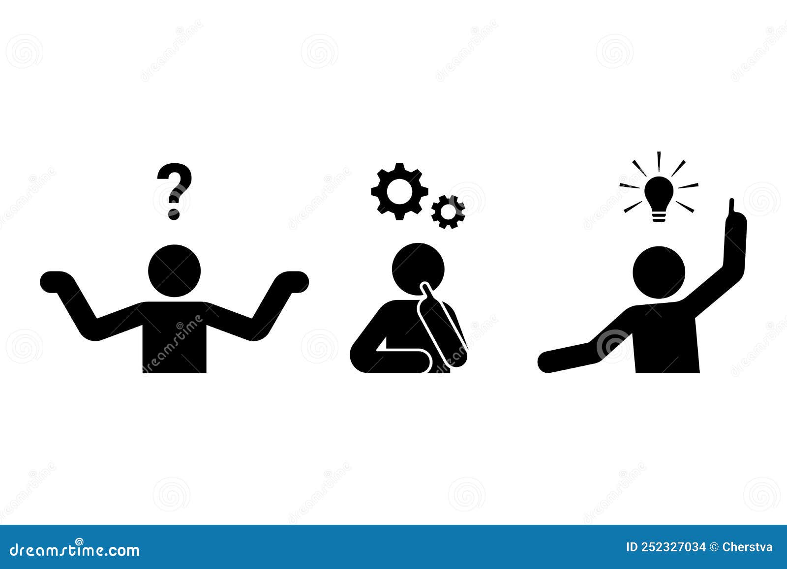 Stick Figure Man Problem Solution Reasoning Vector Illustration. Task ... Stick Figure Man Problem Solution Reasoning Vector Illustration. Task ...