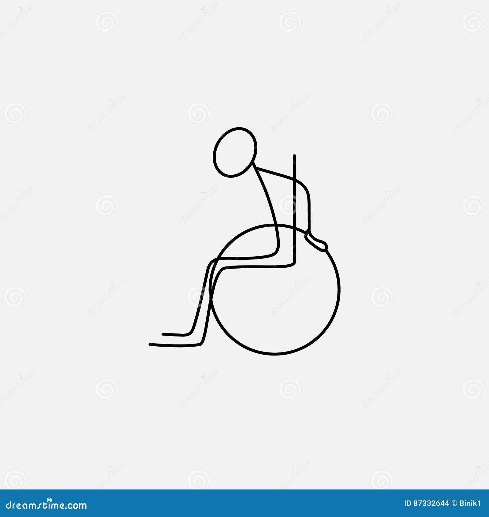 Stick Figure Man in Wheelchair Stock Vector - Illustration of design ...