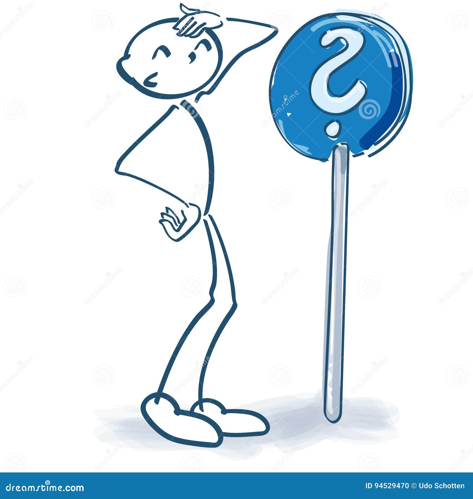 Stick Figure With Question Mark Vector Illustration | CartoonDealer.com ...