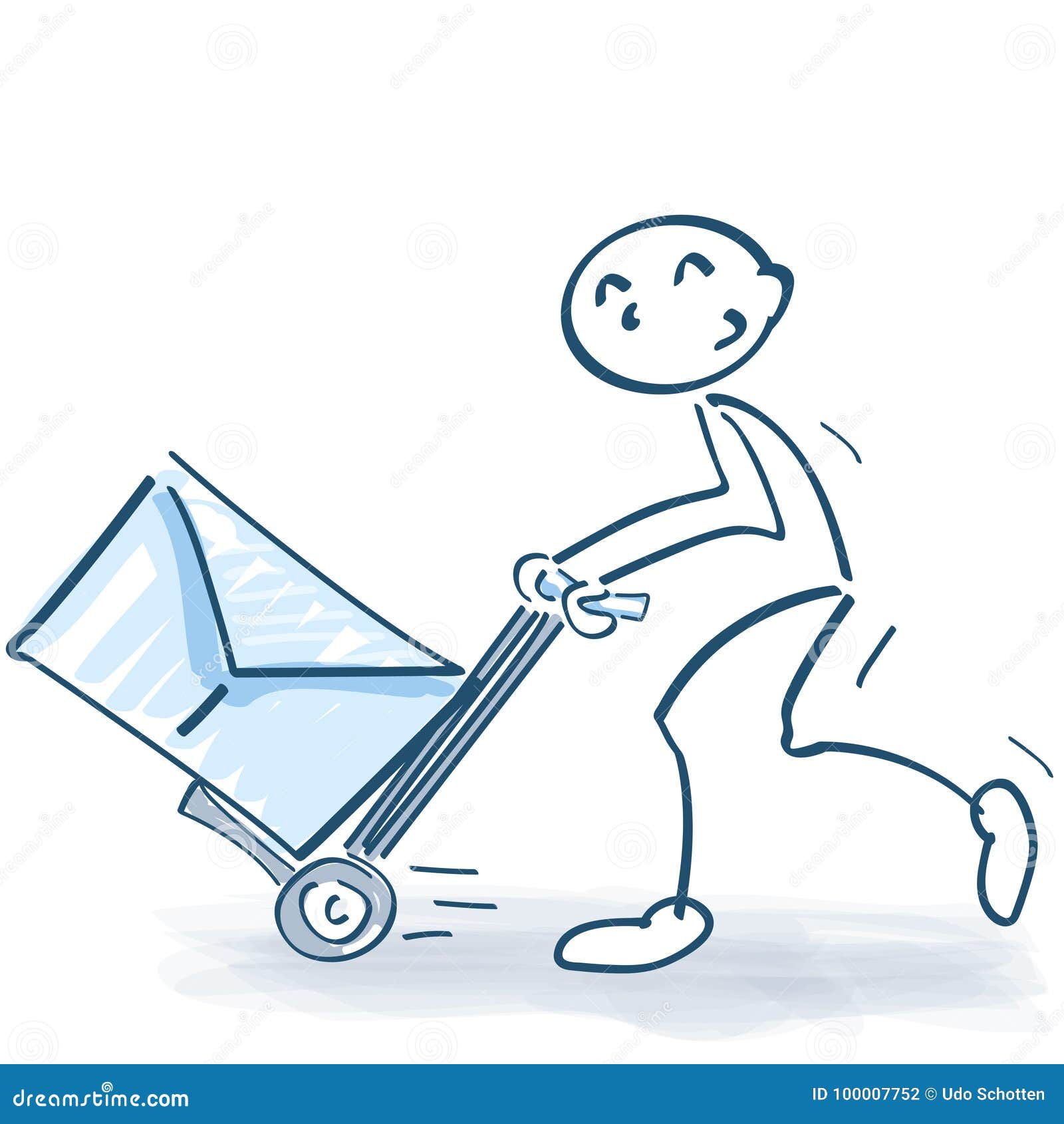 Stick Figure with a Sackcloth and a Thick Envelope Stock Vector ...