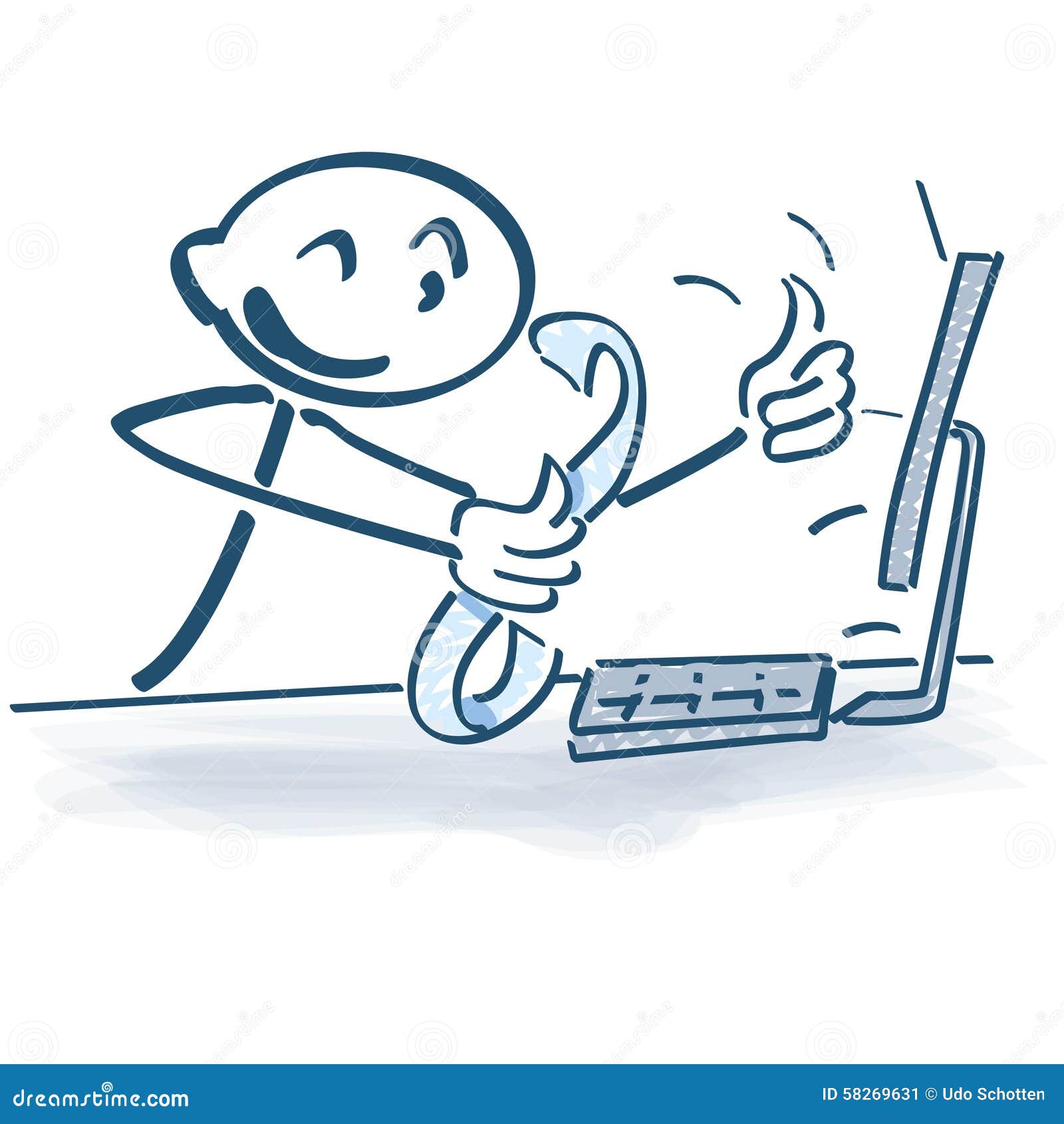 Stick Figure With Sales Slip Cartoon Vector | CartoonDealer.com #58269631