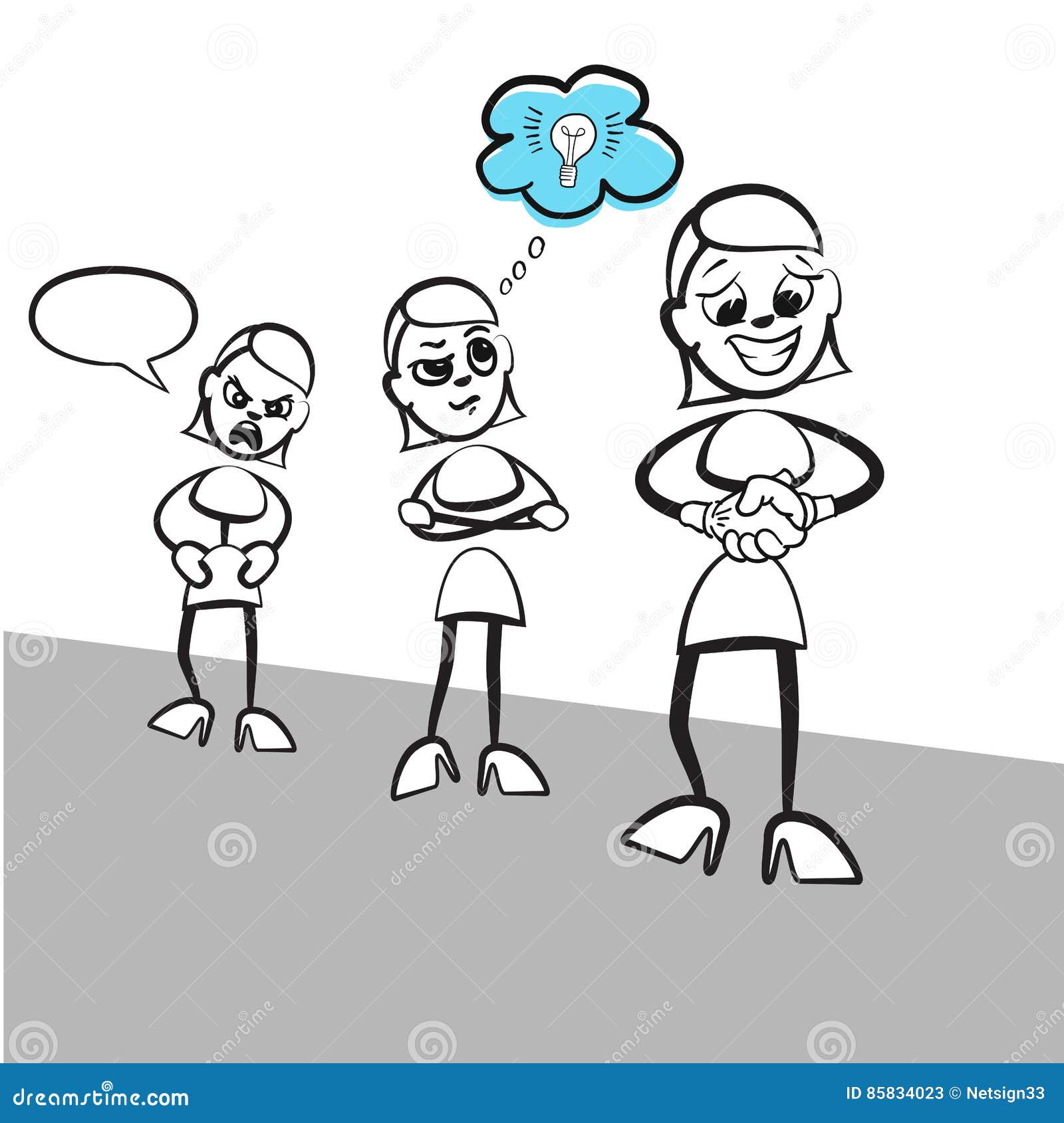 Stick Figure Series Emotions - Change Idea Stock Vector - Illustration ...