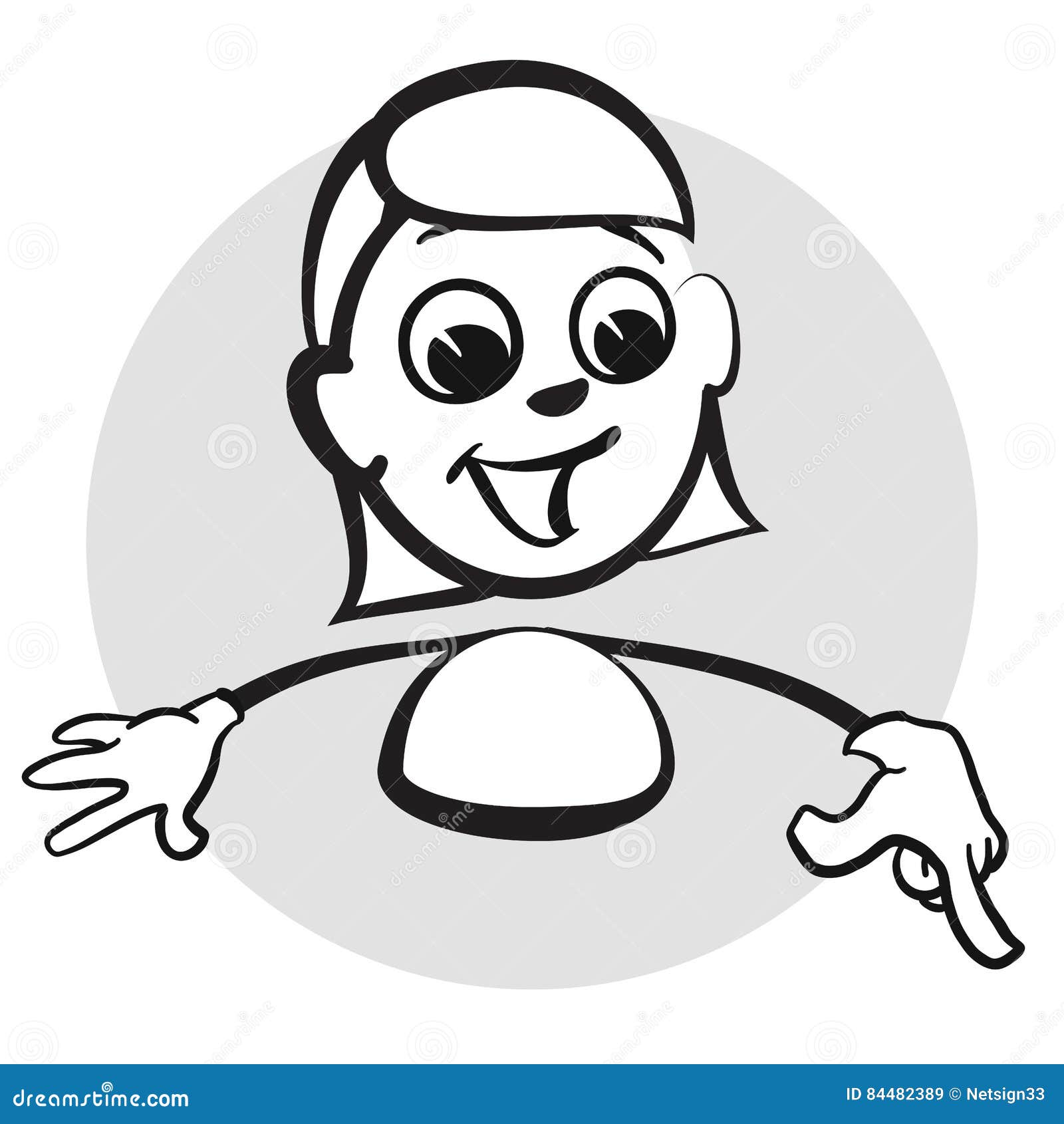 Stick Figure Series Emotions - Finger Pointing Down Stock Vector ...