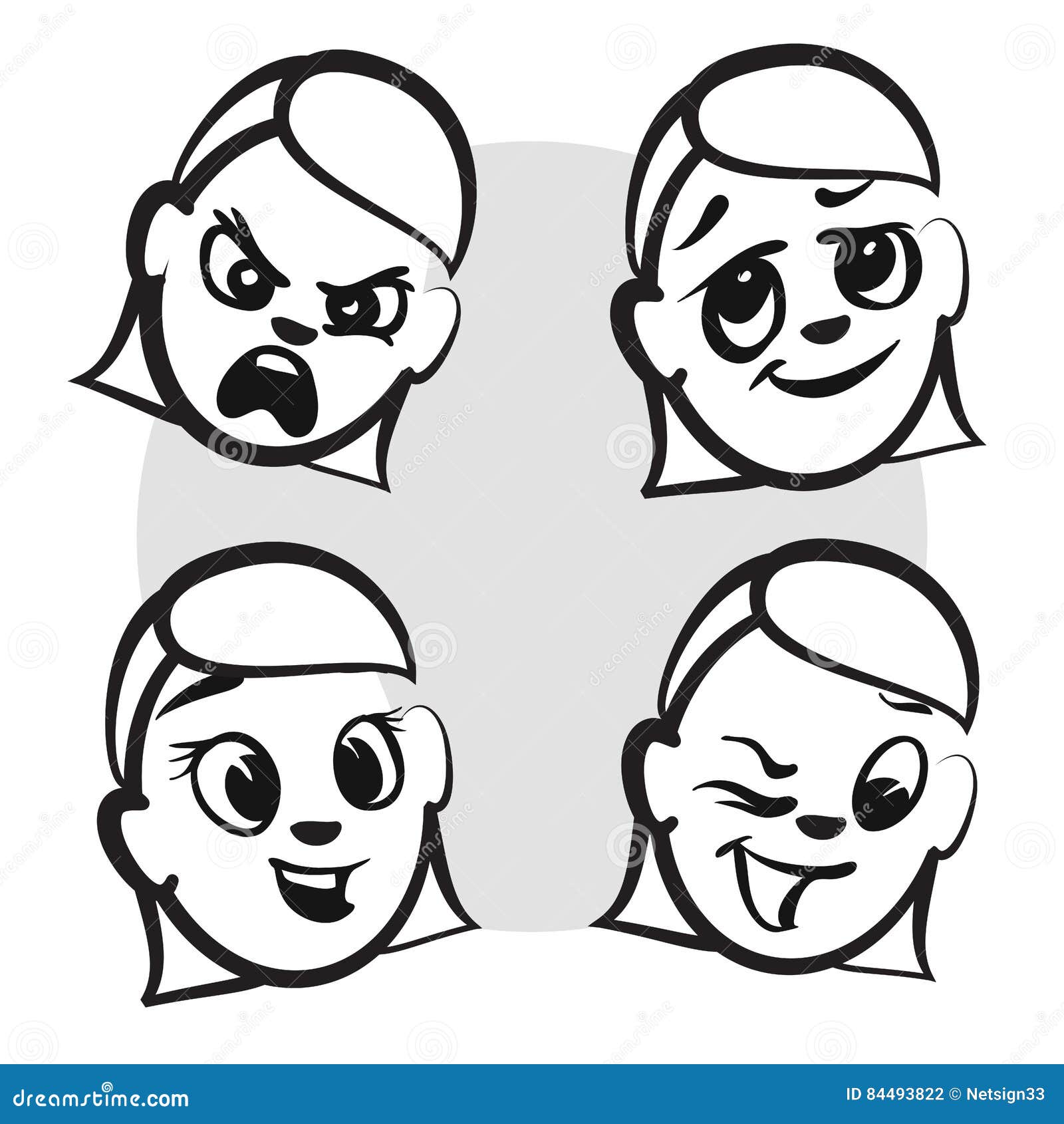 Family Of Four Stick Figures