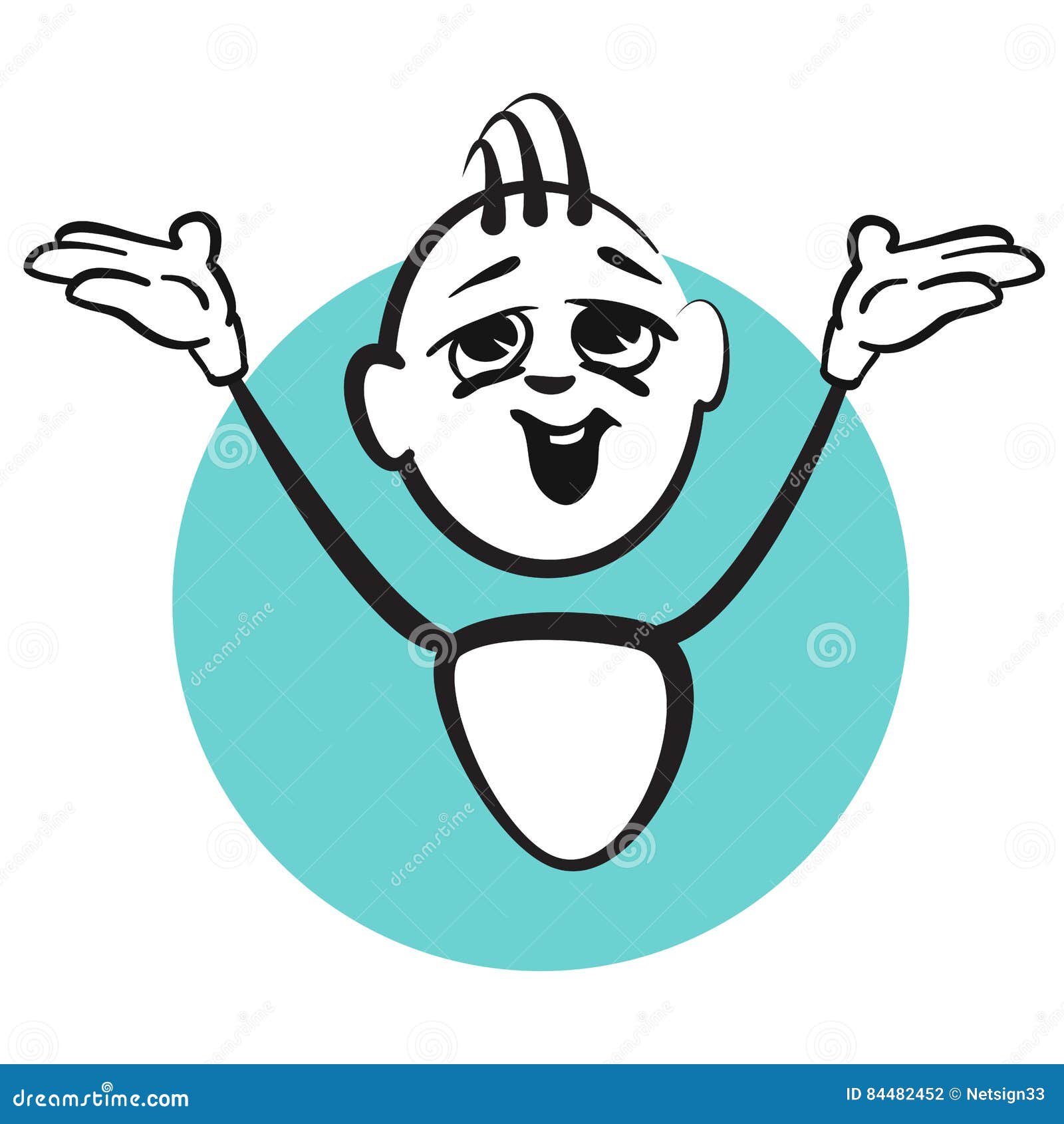 Stick Figure Series Emotions - Relaxed Stock Vector - Illustration of ...