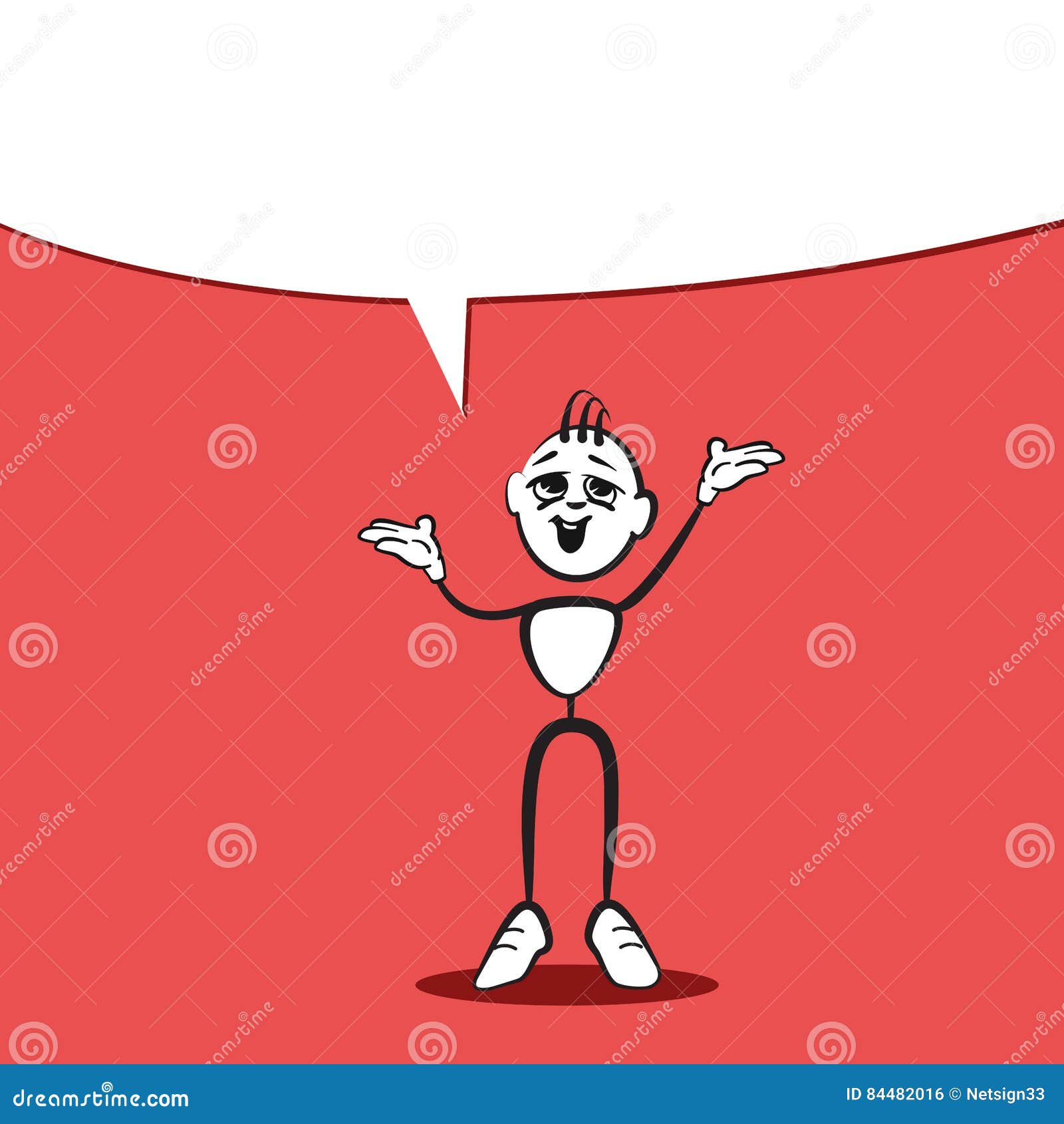 Stick Figure Series Emotions - Speech Bubble Layout Vector Illustration ...